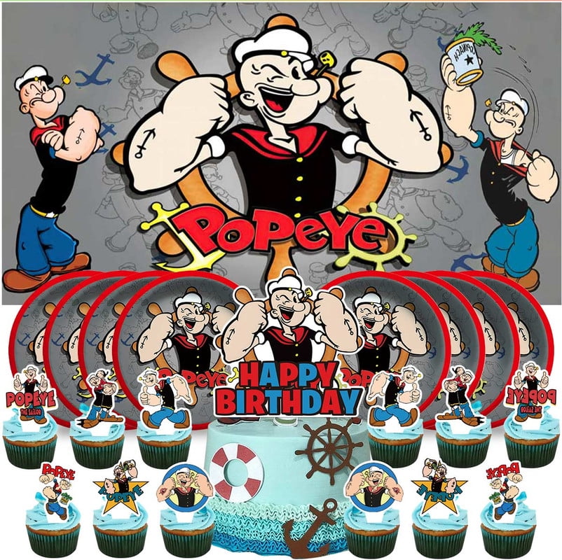 Popeye Party Decorations Plates Birthday Supplies Decor Banner ...