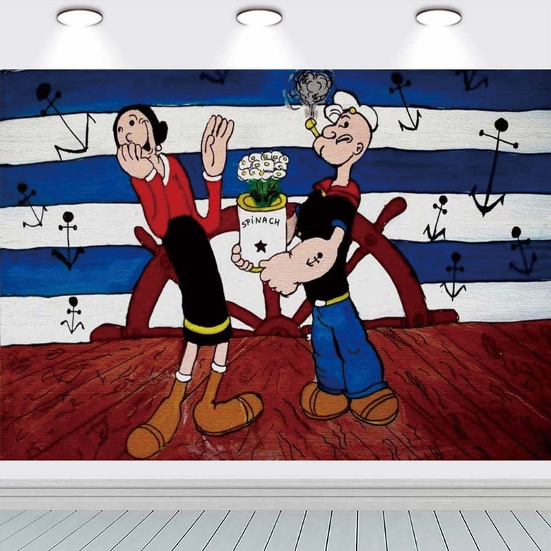 Popeye Party Supplies Backdrop Banner Poster Birthday Decorations ...