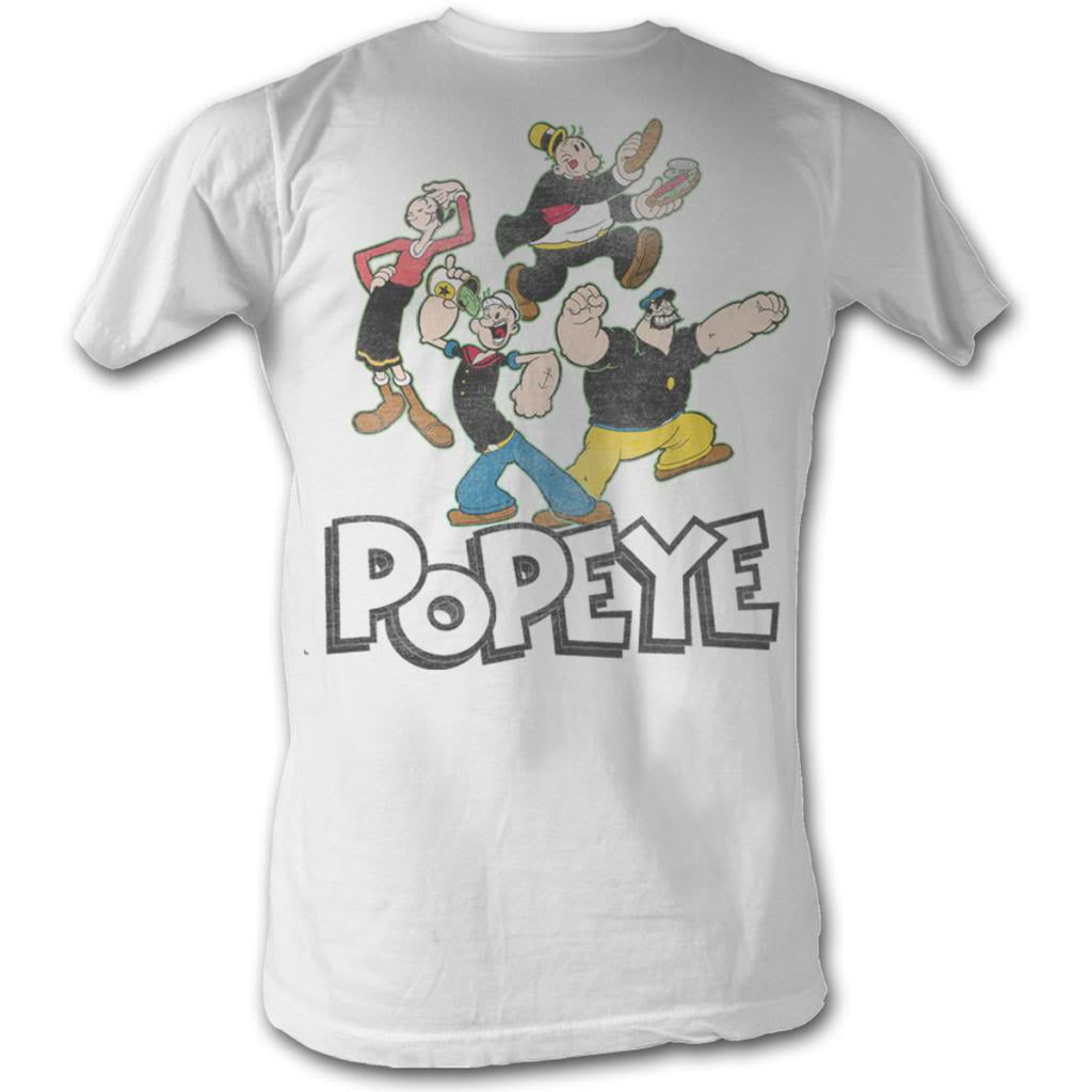 Popeye Sailor Crew Men's T Shirt (White, AdultS) - Walmart.com