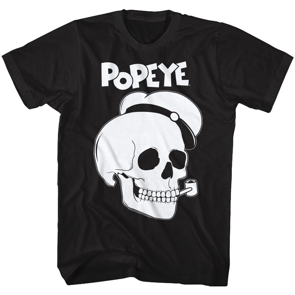 Popeye Pop Skull Black Adult T-Shirt 6Xl - Walmart.com