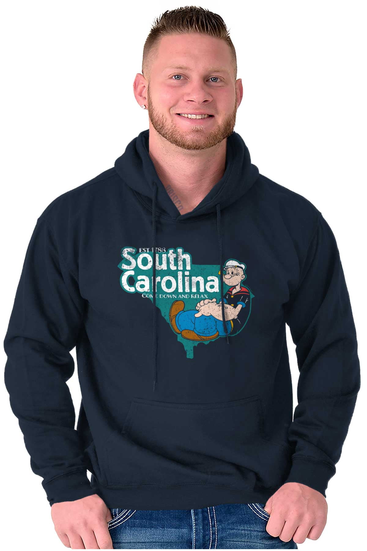 Popeye Relax in South Carolina SC Hoodie Sweatshirt Women Men Brisco ...