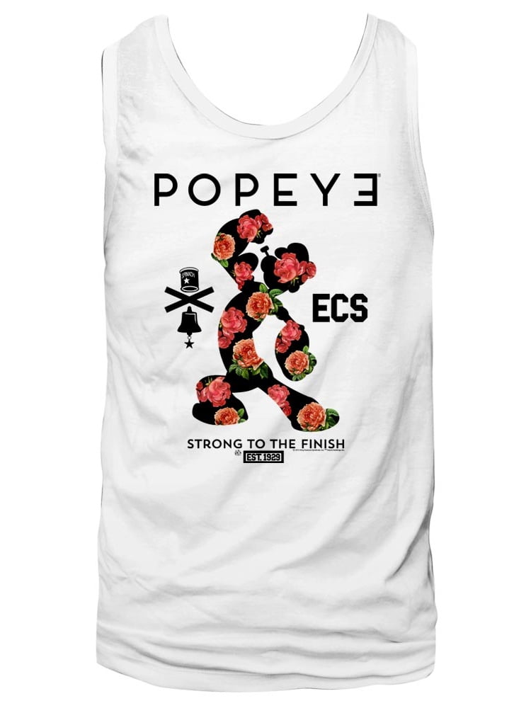 Popeye Sailor Man Comic Spinach Strong to the Finish Cartoon Tank Top ...