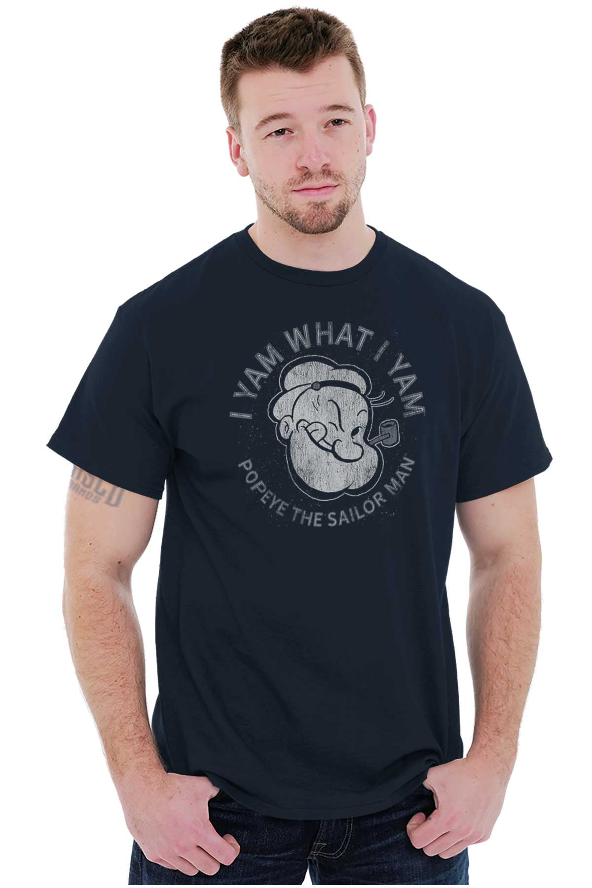 Popeye Sailor Man Quote What I Yam Men's Graphic T Shirt Tees Brisco ...
