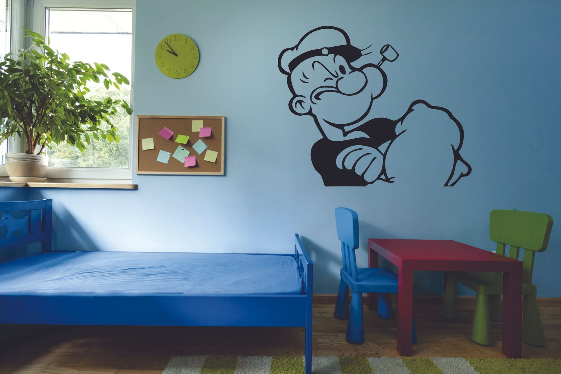 Popeye the Sailorman Character Spinach Olive Cartoon Wall Sticker Art ...