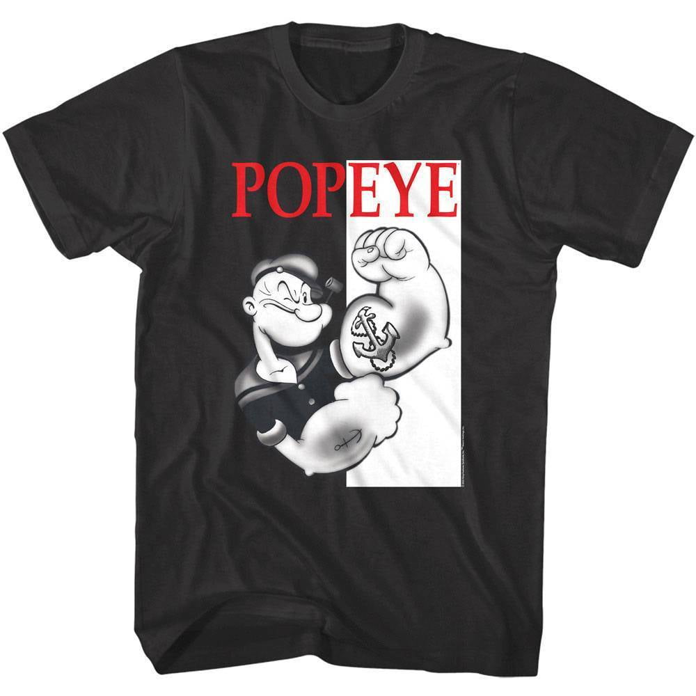 Popeye Scarface Parody Tattoos Men's T Shirt - Walmart.com