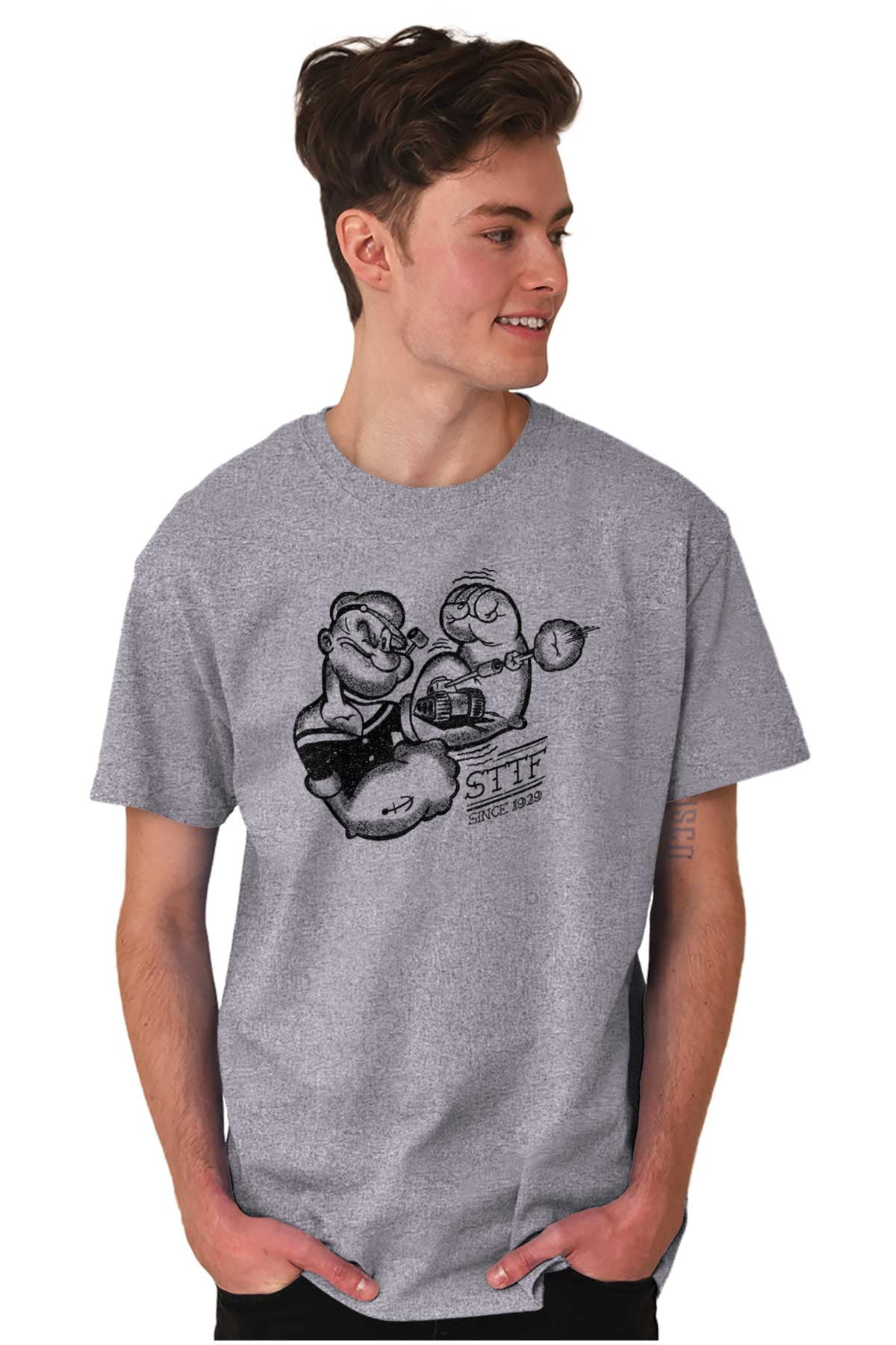 Popeye Sketch Old School Tattoo Style Men's Graphic T Shirt Tees Brisco ...