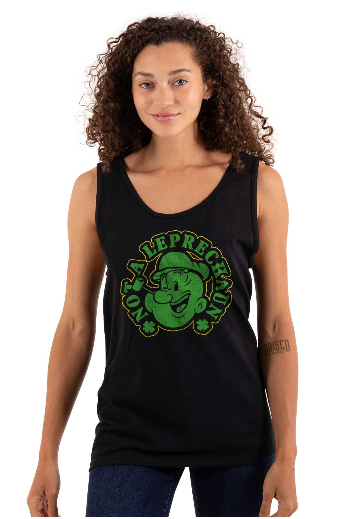Popeye St Paddys Not A Leprechaun Tank Top T Shirts Men Women Brisco ...