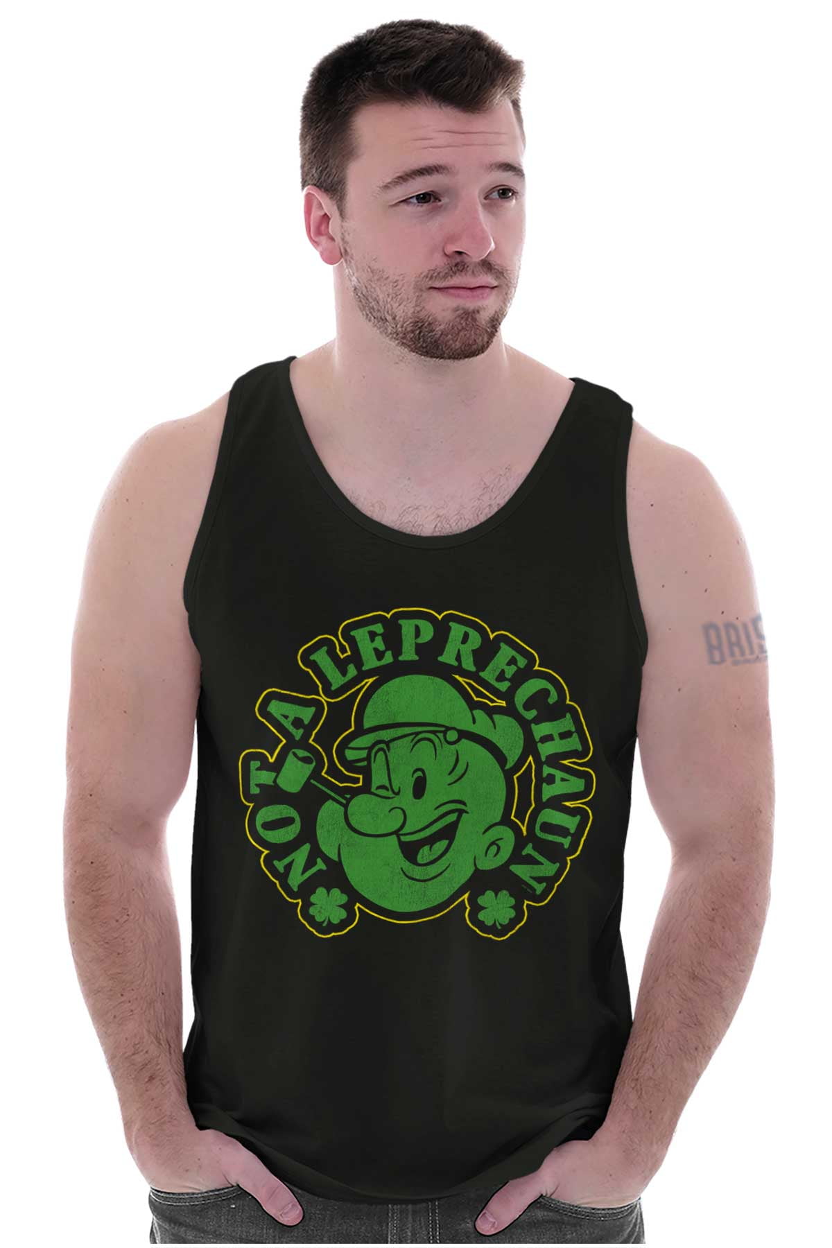 Popeye St Paddys Not A Leprechaun Unisex Plus Size Tank Top Brisco ...