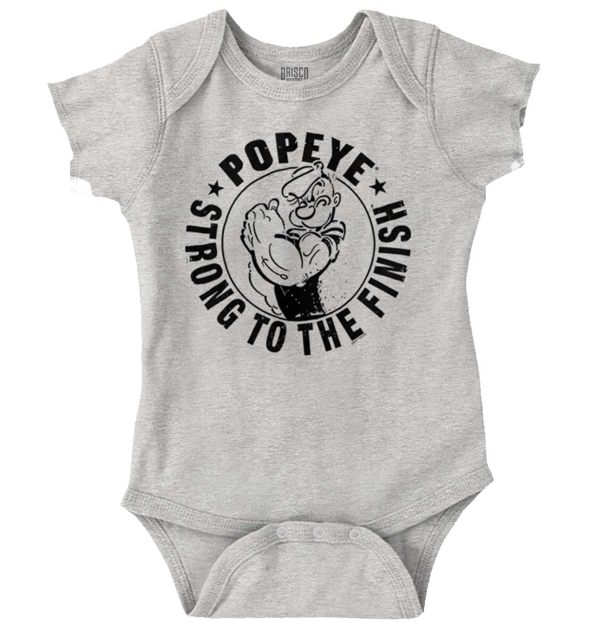 Popeye Strong To The Finish Flexing Romper Boys or Girls Infant Baby ...