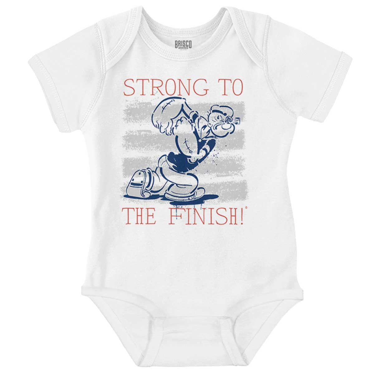 Popeye Strong to the Finish Cartoon Romper Boys or Girls Infant Baby ...