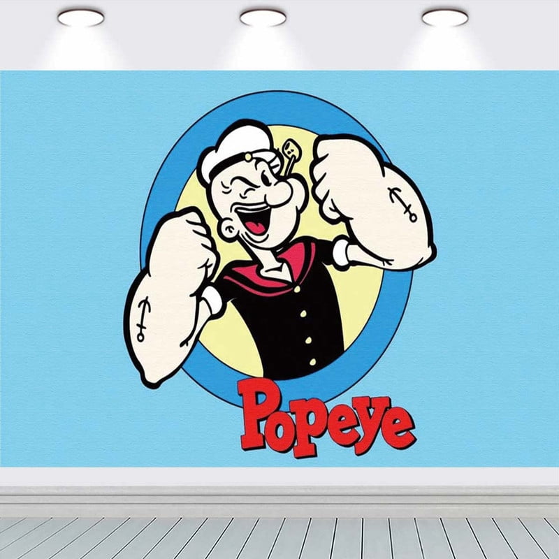 Popeye Taspestry Wall Decor Birthday Banner Backdrop Background Party ...