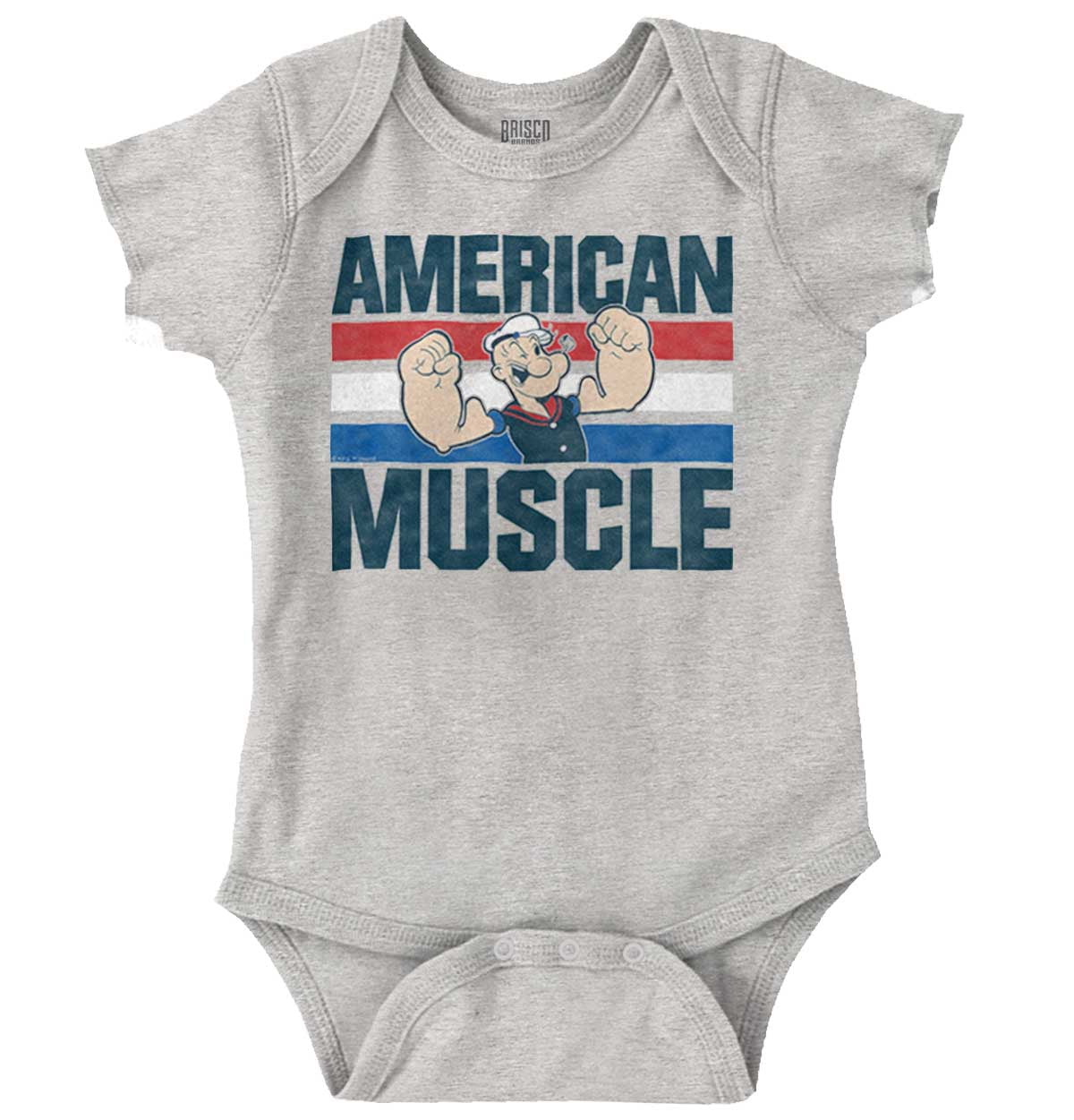 Popeye The Sailor American Muscle Bodysuit Jumper Boys Infant Baby ...