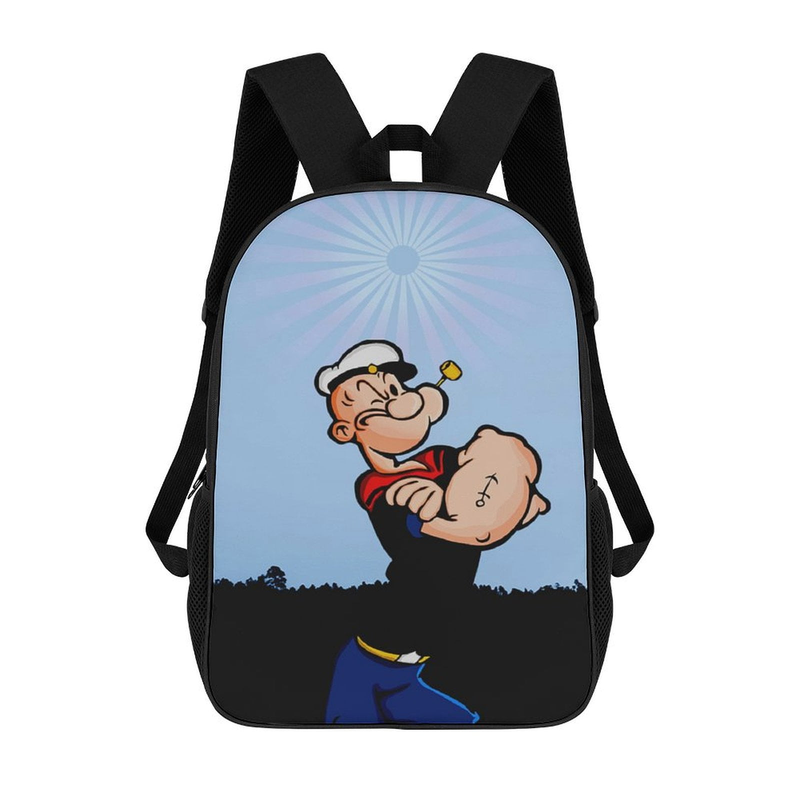 Popeye The Sailor Backpack, 17 Inch Large Capacity Laptop Backpack ...