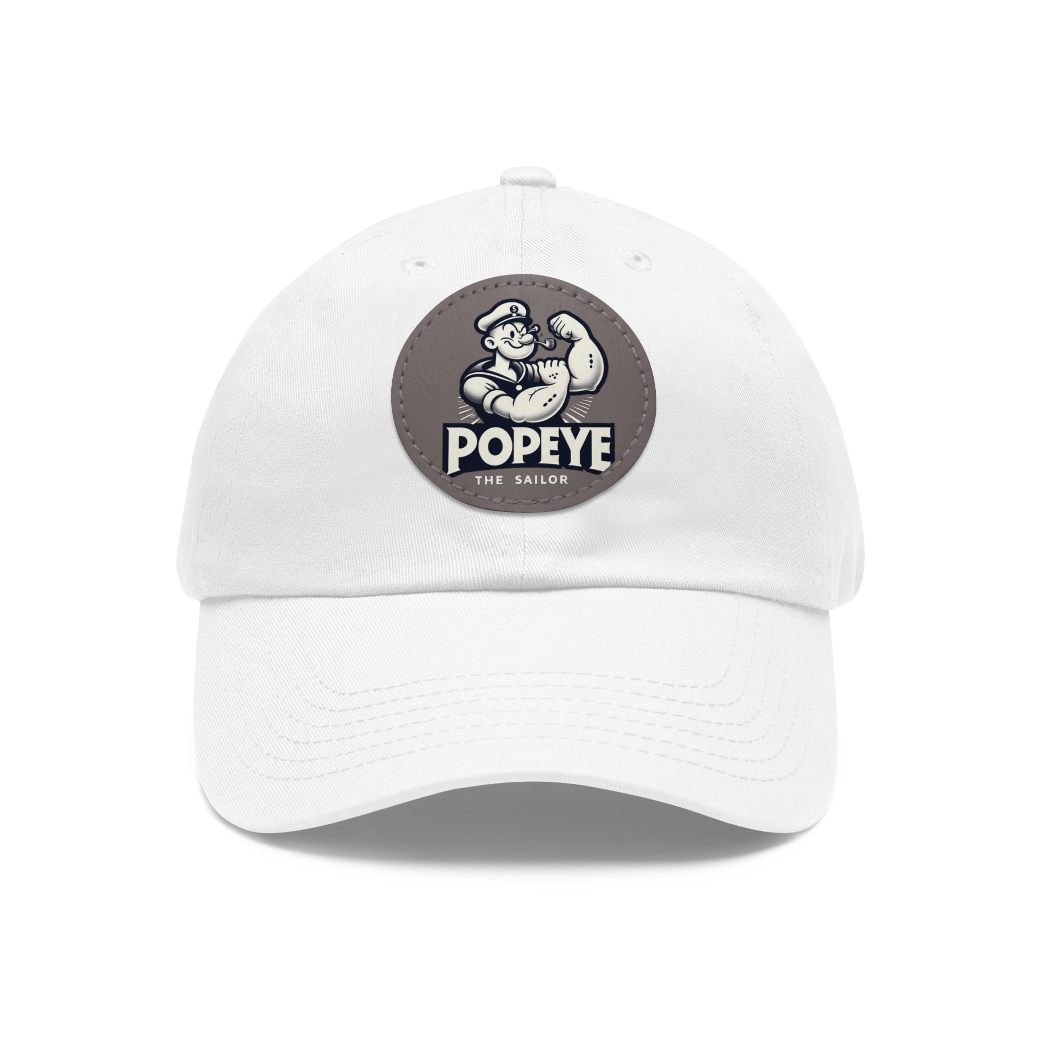 Popeye The Sailor Classic Unique Cartoon Design Dad Hat Leather Patch ...
