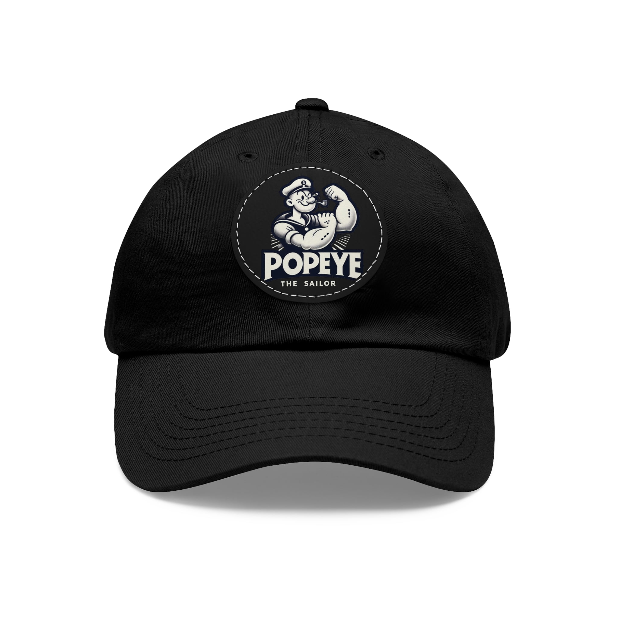 Popeye The Sailor Classic Unique Cartoon Design Dad Hat Leather Patch ...