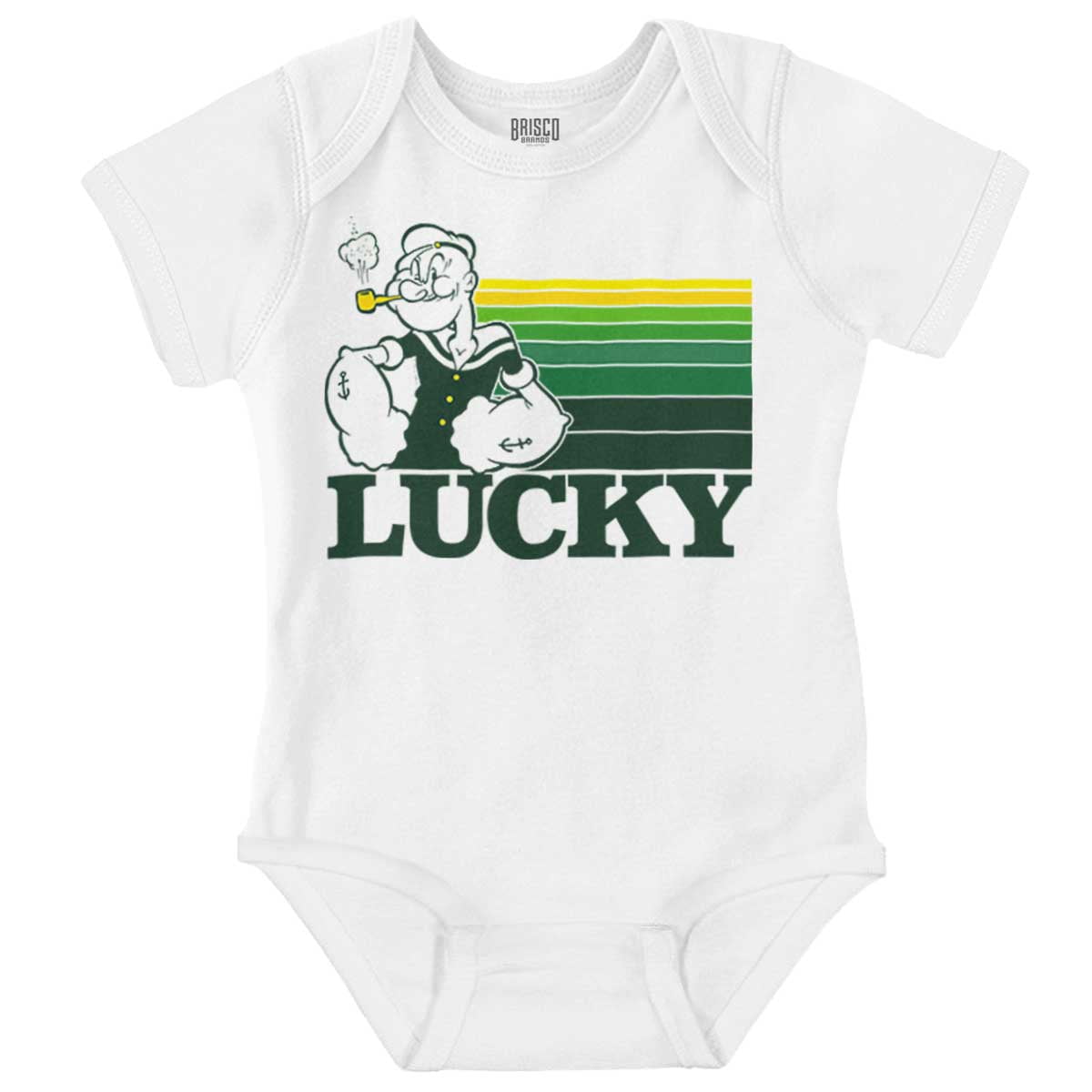 Popeye The Sailor Man Lucky St Paddys Romper Boys or Girls Infant Baby ...