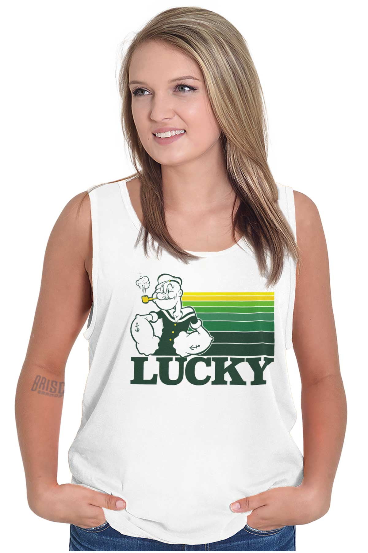 Popeye The Sailor Man Lucky St Paddys Tank Top T Shirts Men Women ...