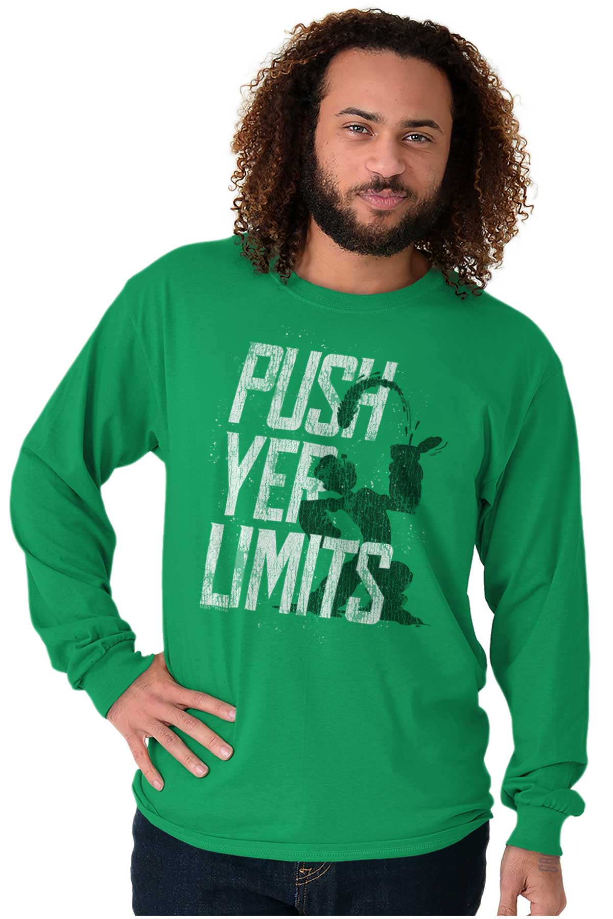 Popeye The Sailor Man Push Yer Limits Long Sleeve Tshirt Men Women