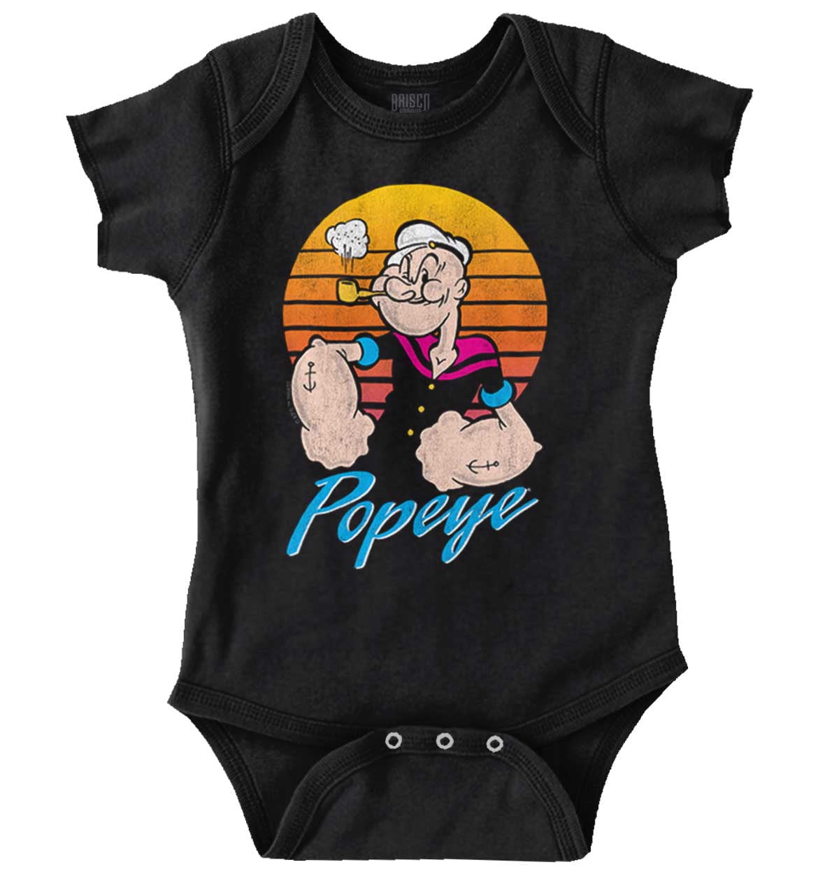 Popeye The Sailor Man Retro Sunset Romper Boys or Girls Infant Baby ...