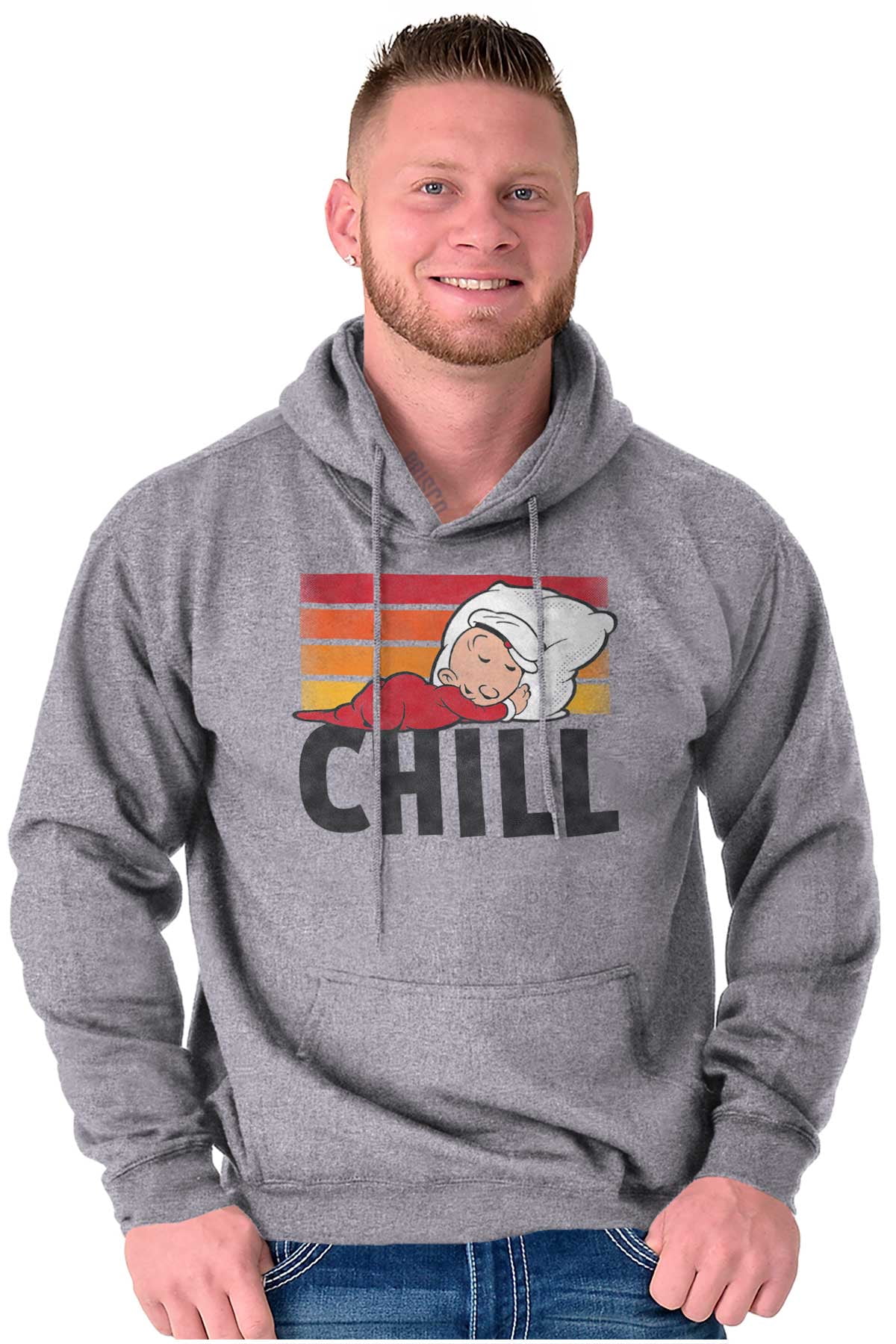 Popeye The Sailor Man Sleeping Chill Hoodie Sweatshirt Women Men Brisco ...
