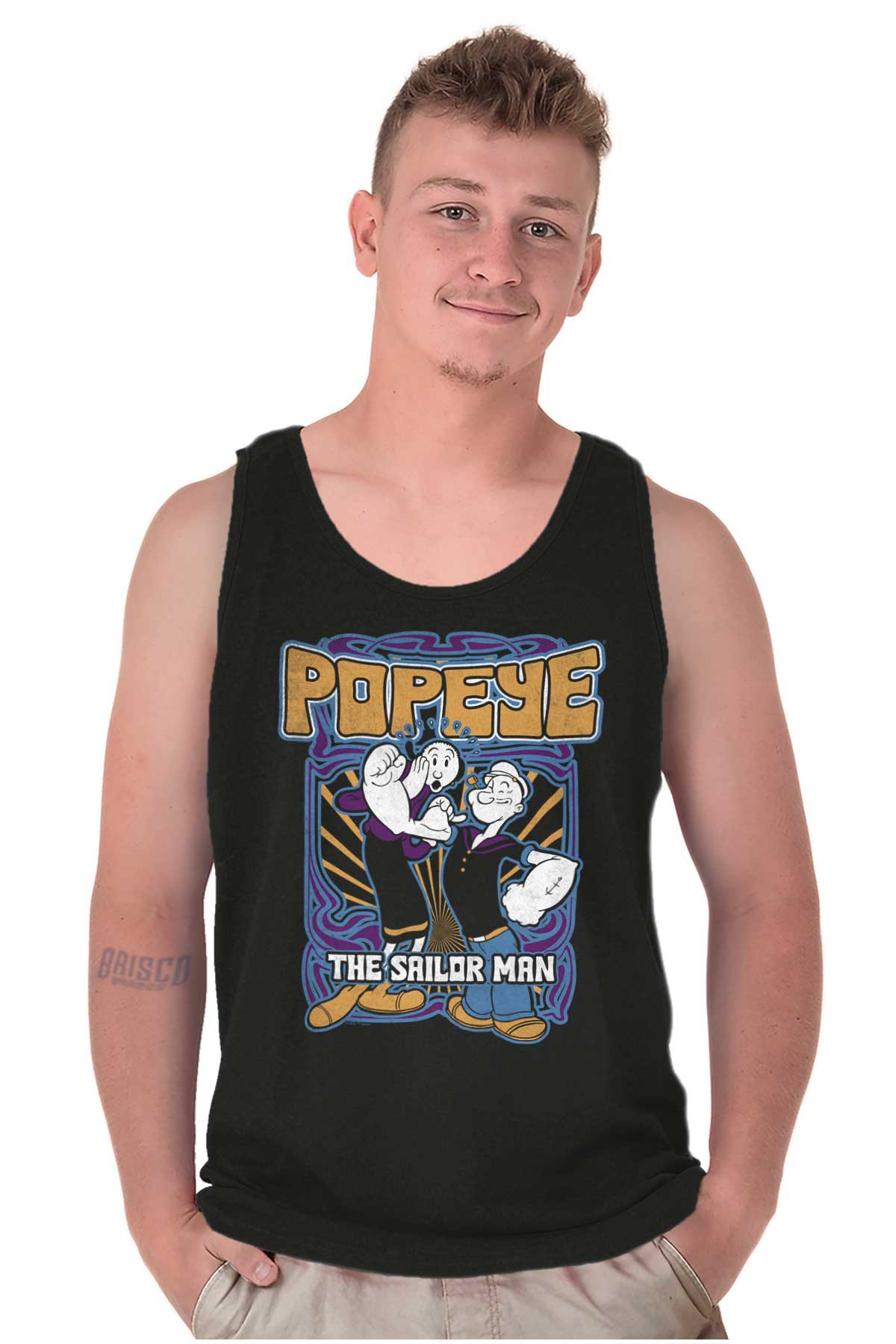 Popeye The Sailor Man and Olive Oyl Tank Top T Shirts Men Women Brisco ...