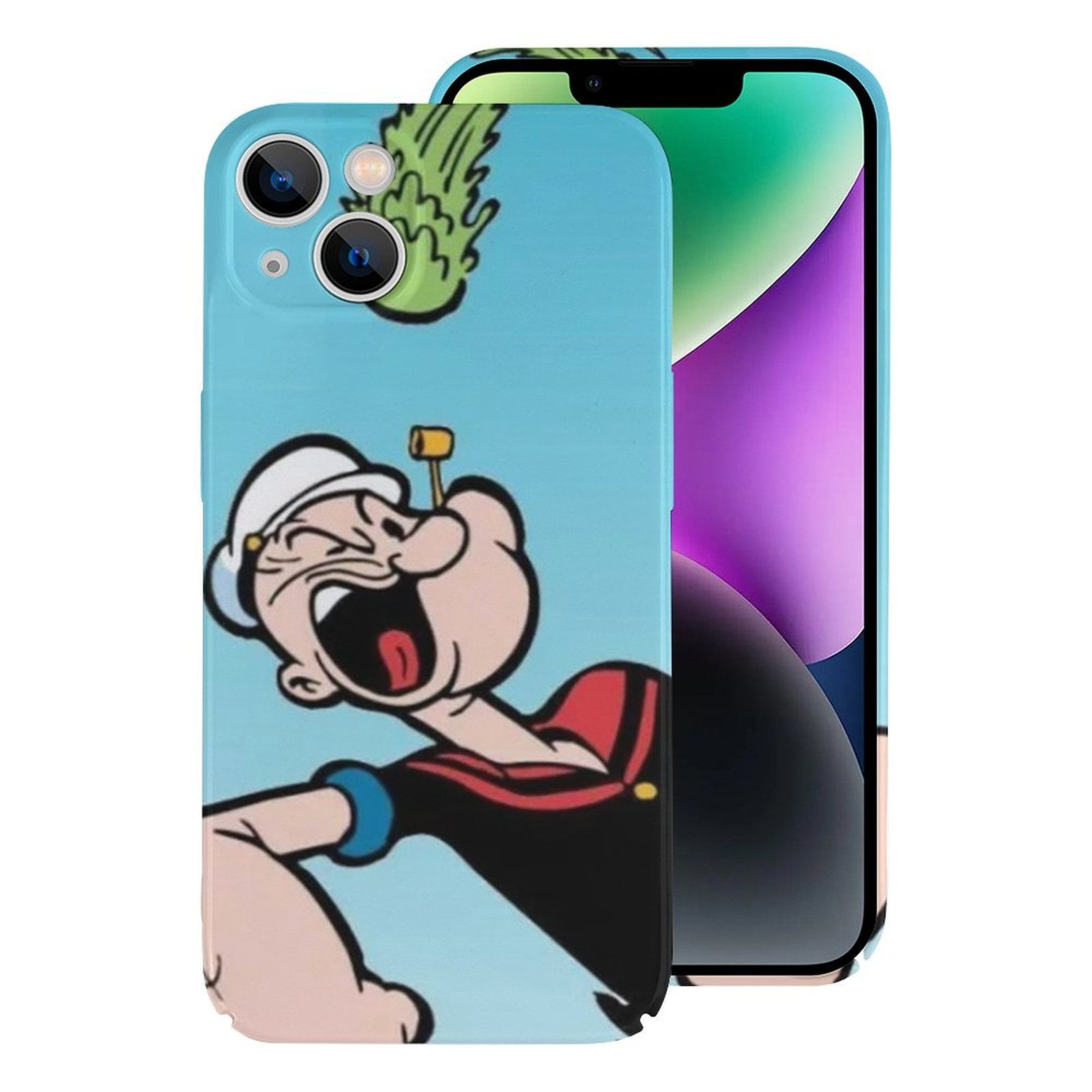 Popeye The Sailor Phone Case for iPhone 14/Plus/Pro/Pro Max, Full Coverage Shockproof Protective ...