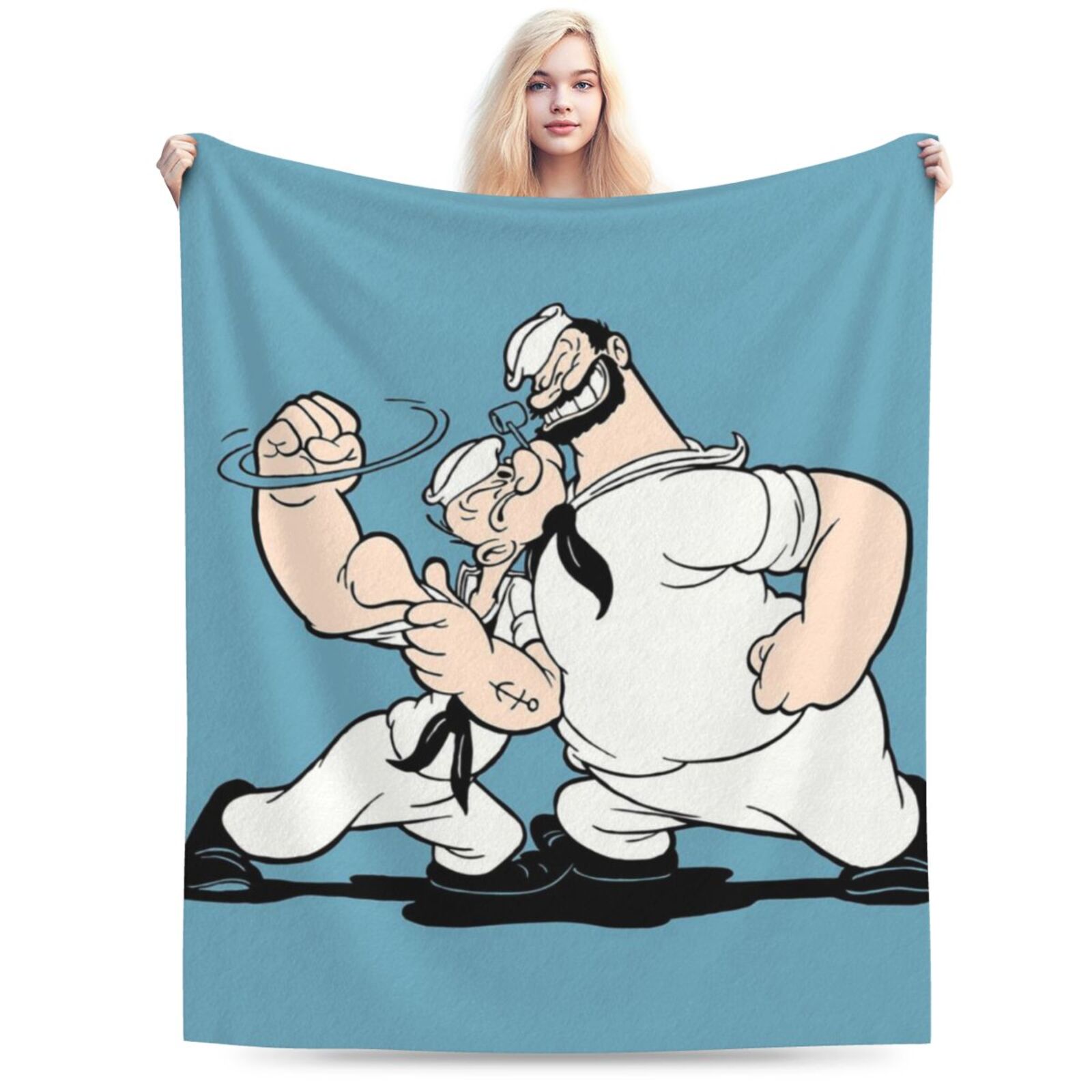 Popeye the Sailor Blanket, Super Soft Throw Blanket for Bed Couch Sofa ...