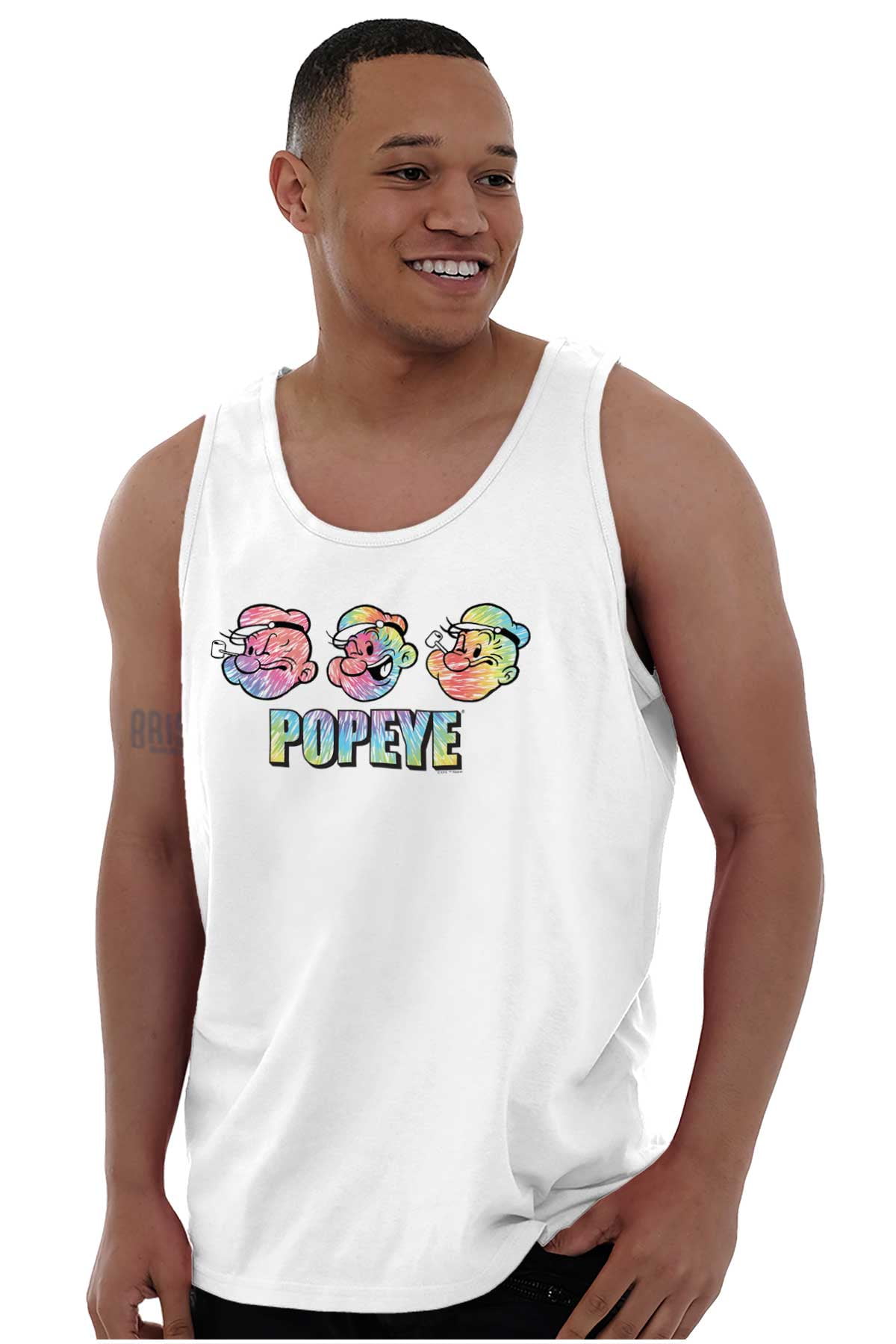Popeye the Sailor Man Face Cartoon Tank Top T Shirts Men Women Brisco ...