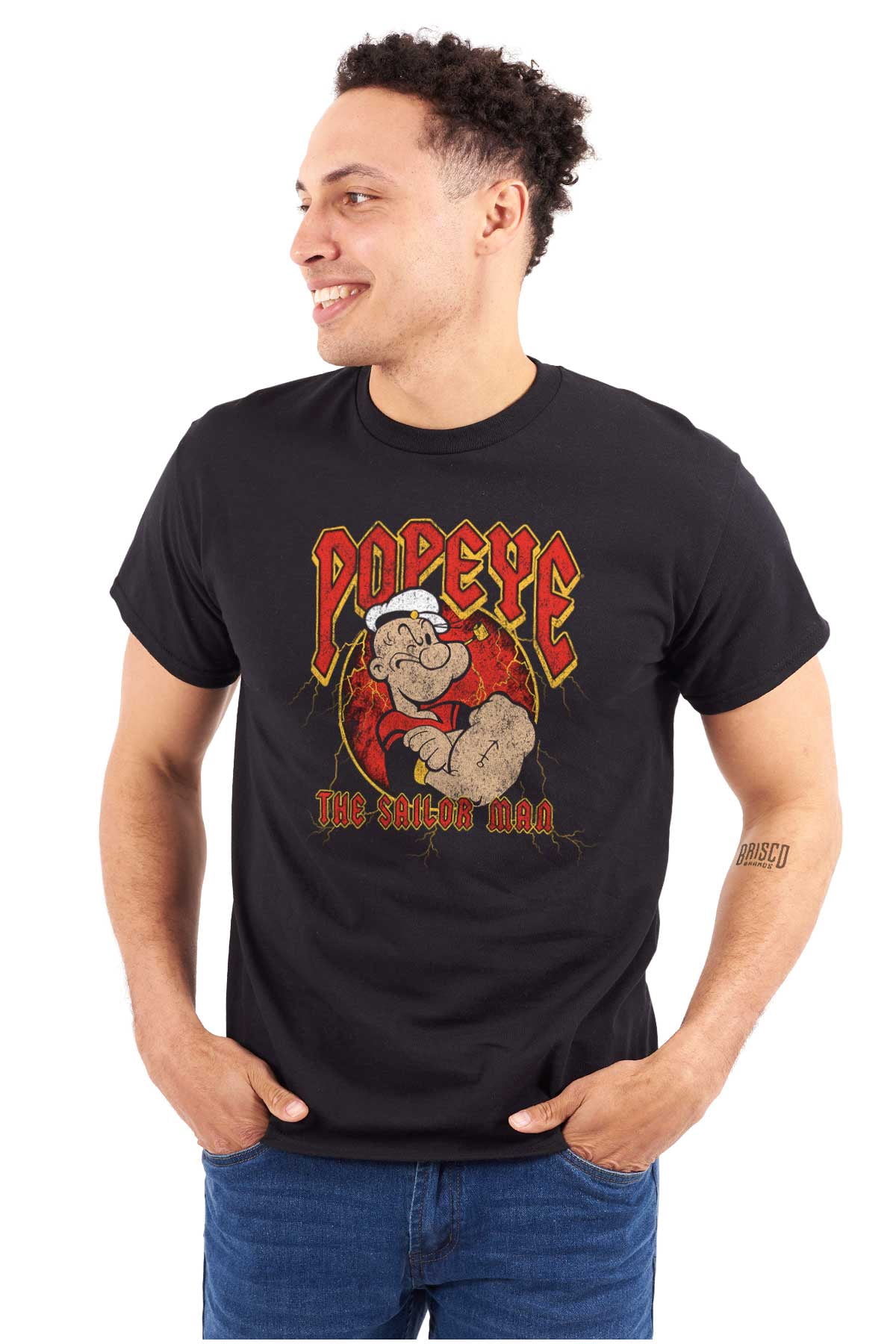 Popeye the Sailor Man Rock Star Men's Graphic T Shirt Tees Brisco ...