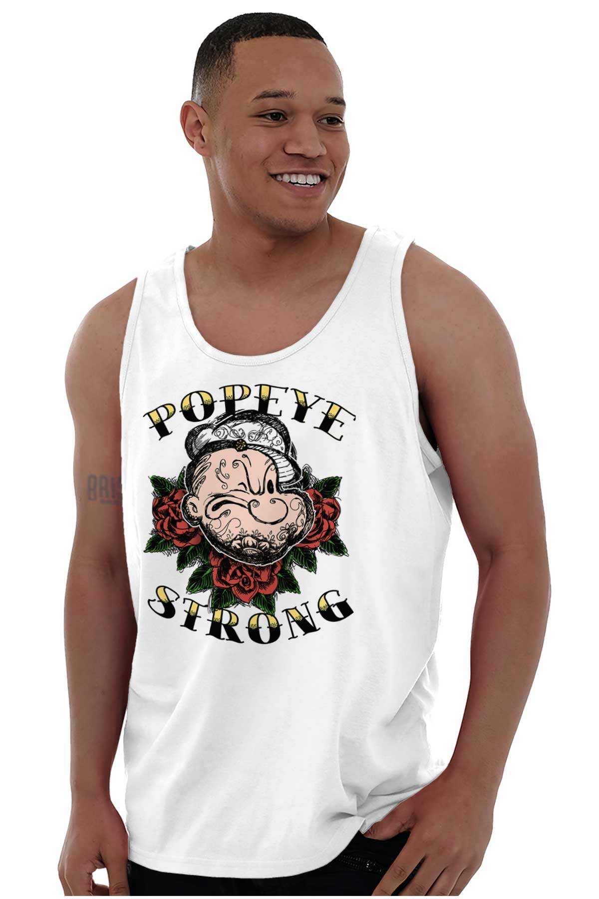 Popeye the Sailor Man Strong Tattoo Tank Top T Shirts Men Women Brisco ...
