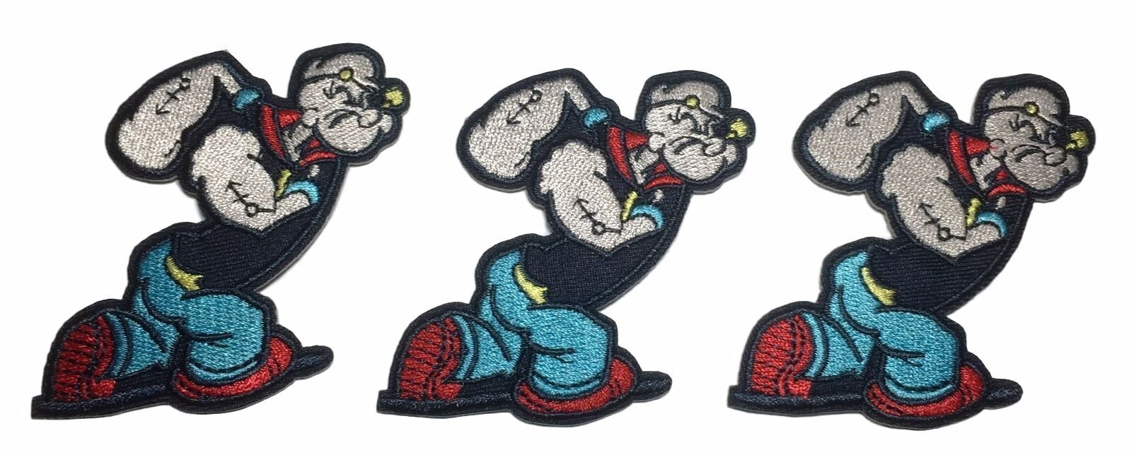 Popeye the Sailor Man Walking 3 inches Tall Embroidered Patch Set Of 3 ...