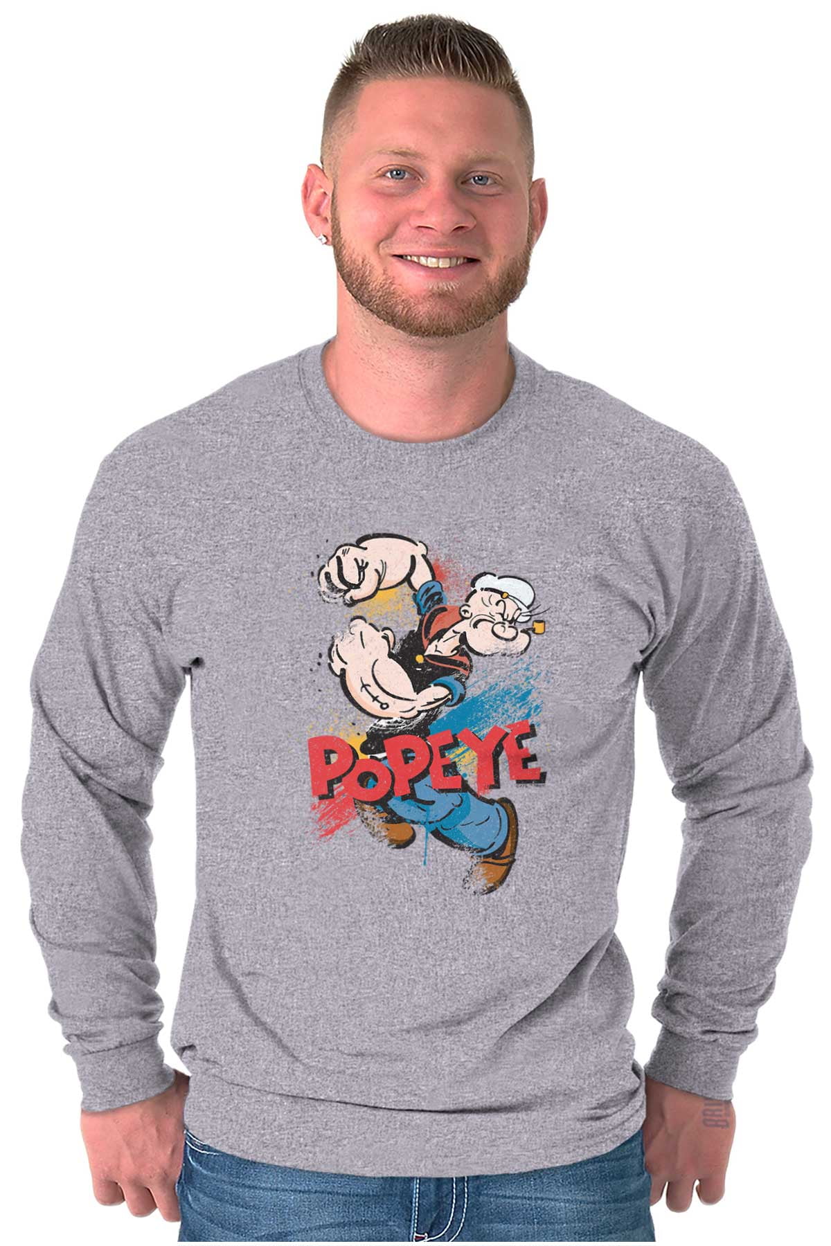 Popeye the Sailor Retro Cartoon Comic Long Sleeve TShirt Men Women ...