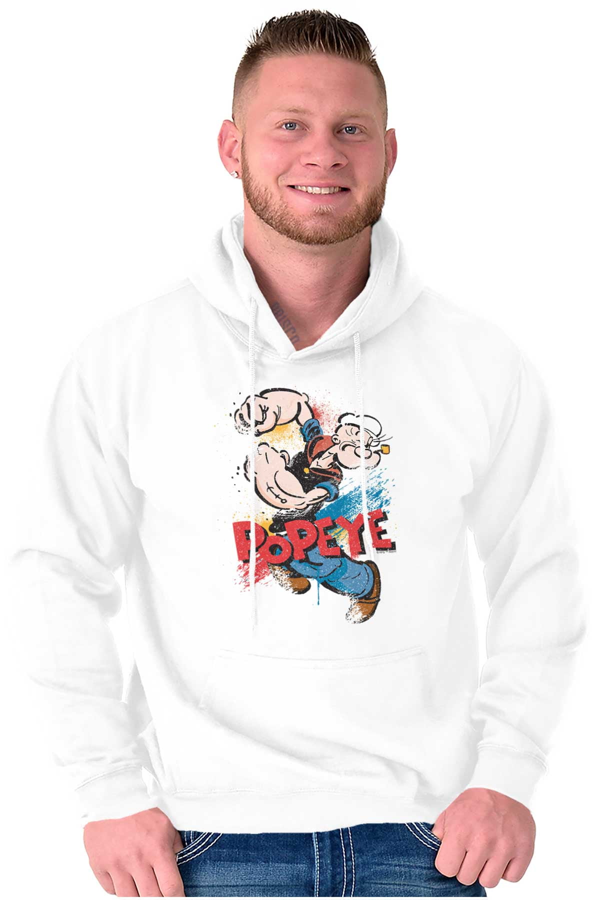 Popeye the Sailor Retro Cartoon Comic Unisex Plus Size Hoodie Brisco ...