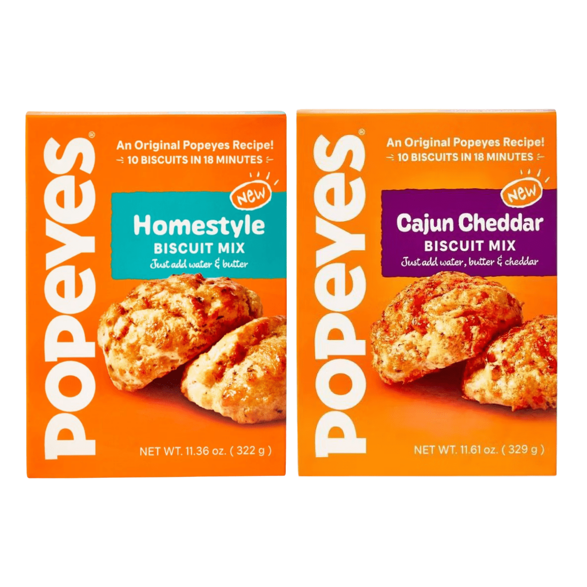 Popeyes Biscuit Mix Variety Pack, Homestyle & Cajun Cheddar Flavors ...