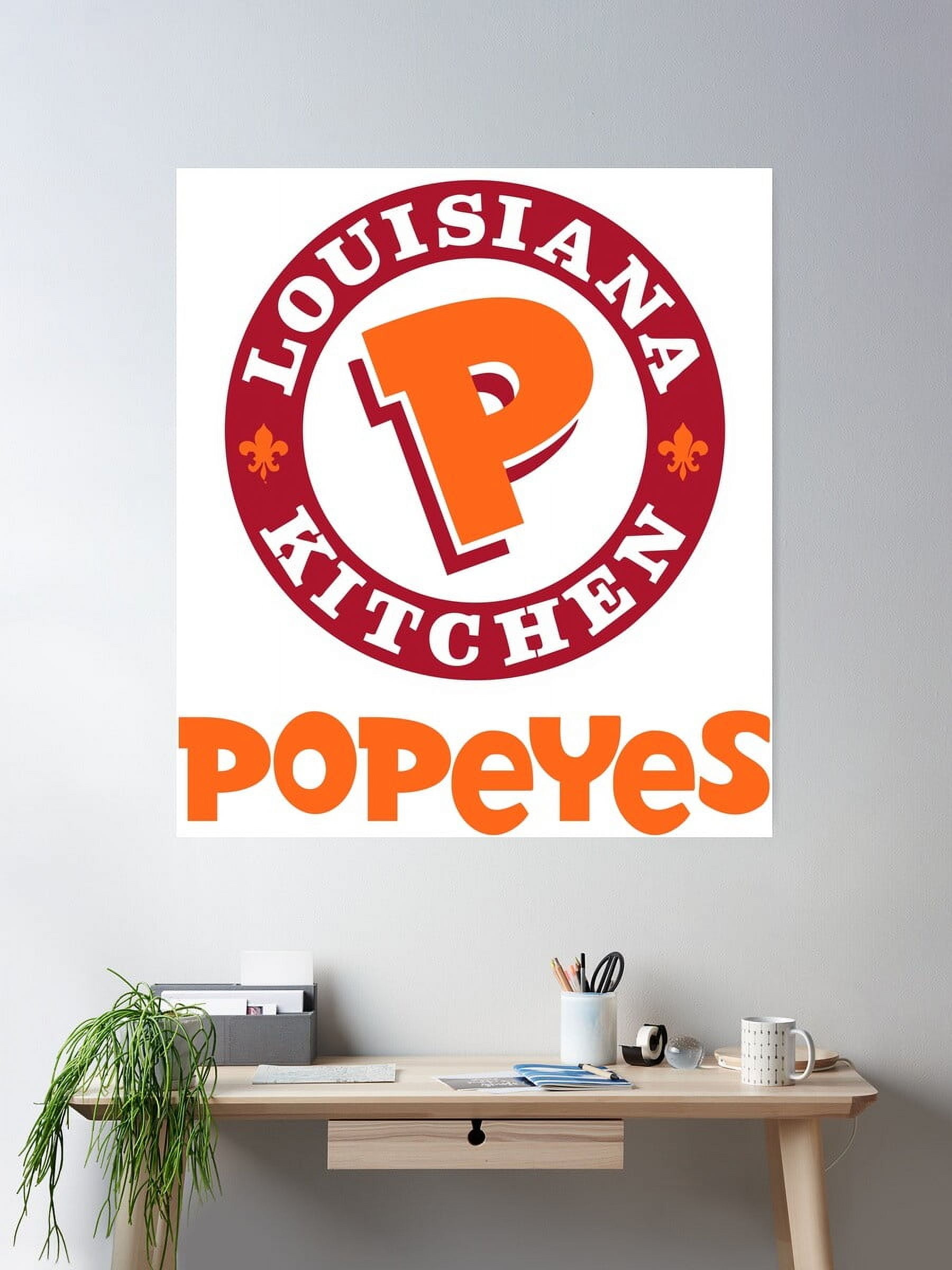 Popeyes Louisiana Kitchen (Popeyes) Poster Wall Art, Modern Wall Decor ...