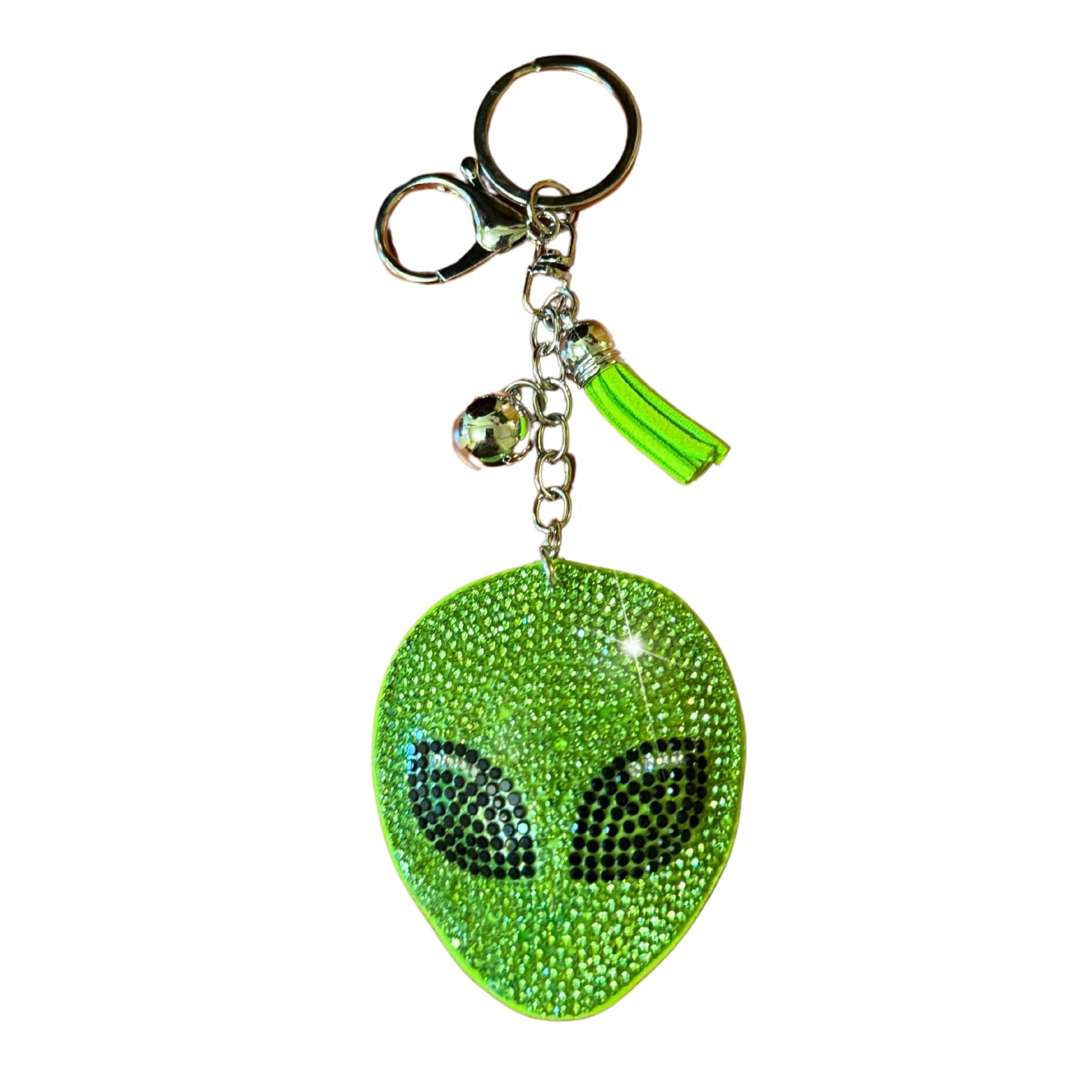 Popfizzy Alien Keychains for Women and Girls, Bedazzled Purse Charm ...