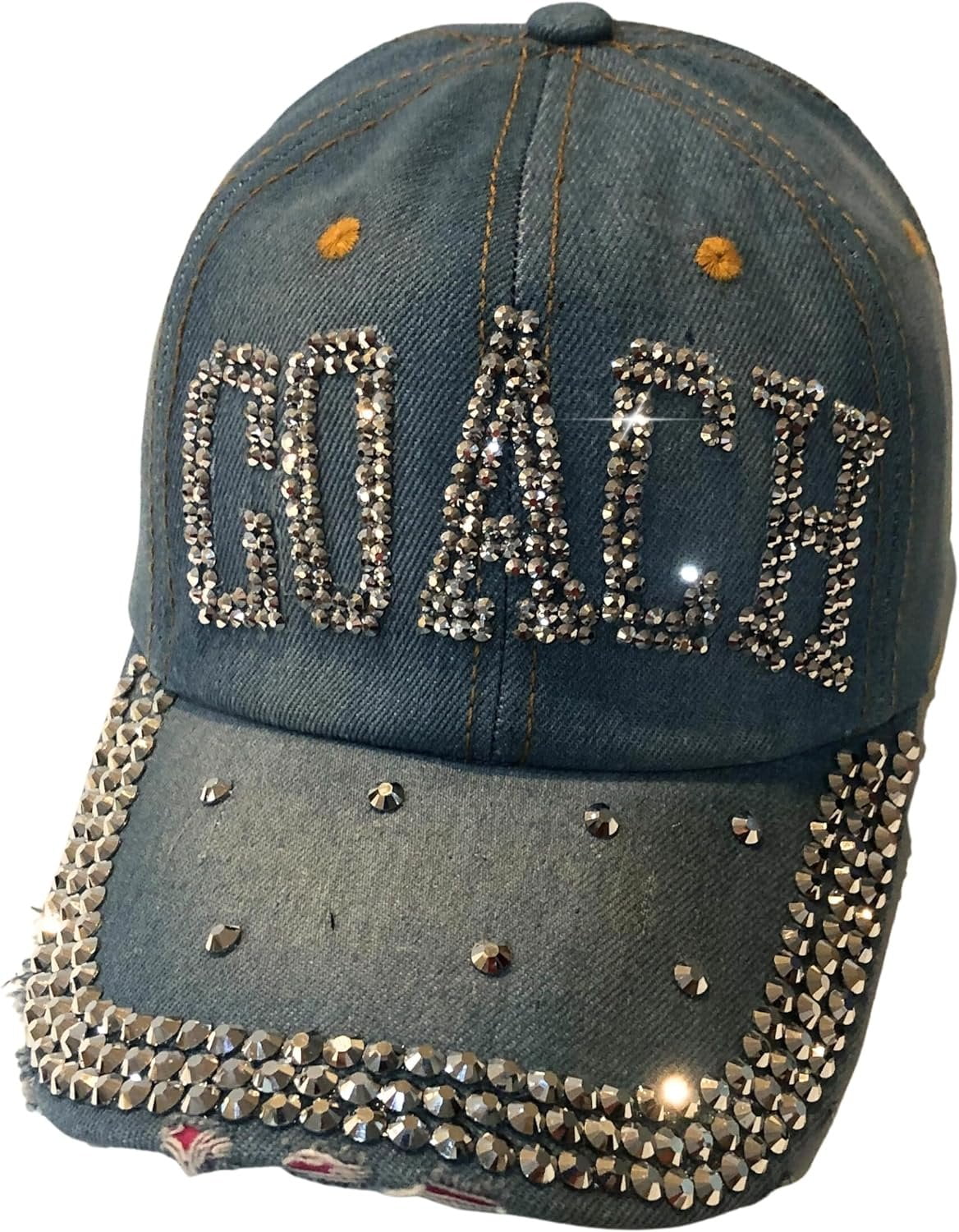Popfizzy Bling Coach Hat with Rhinestones for Women, Best Cheer Coach ...