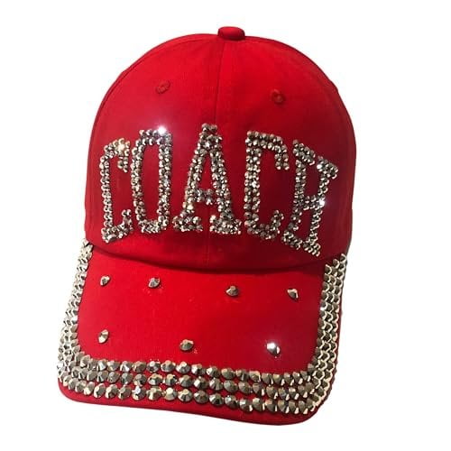Popfizzy Bling Coach Hat with Rhinestones for Women, Best Cheer Coach ...