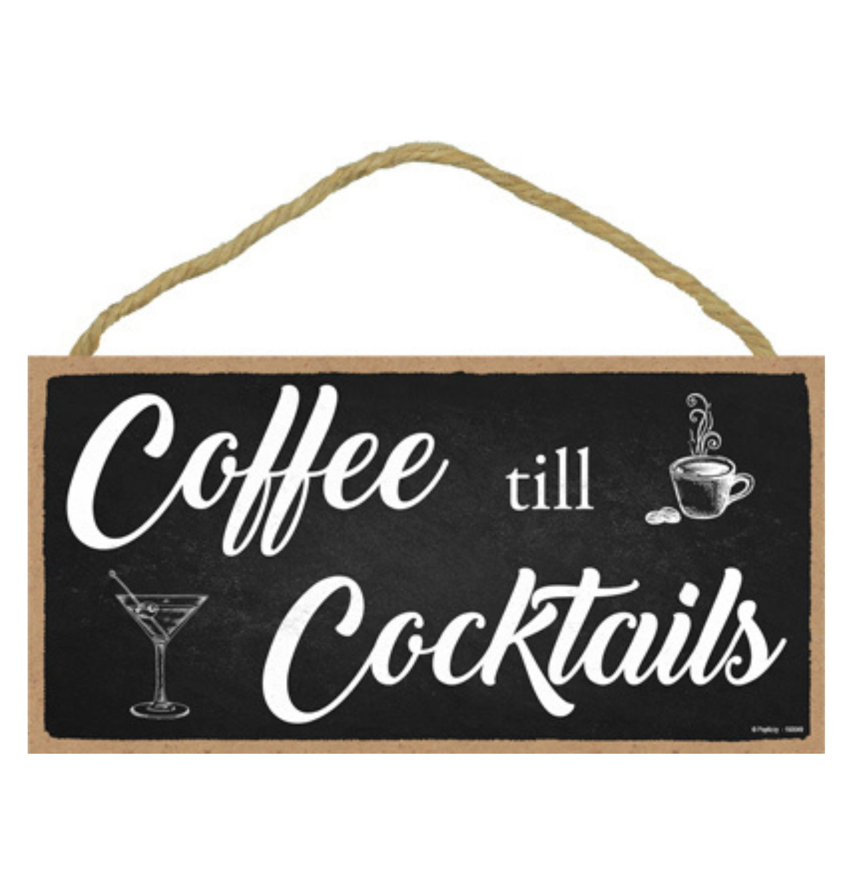 Popfizzy Coffee till Cocktails Sign, Kitchen Decorations, Man Cave ...