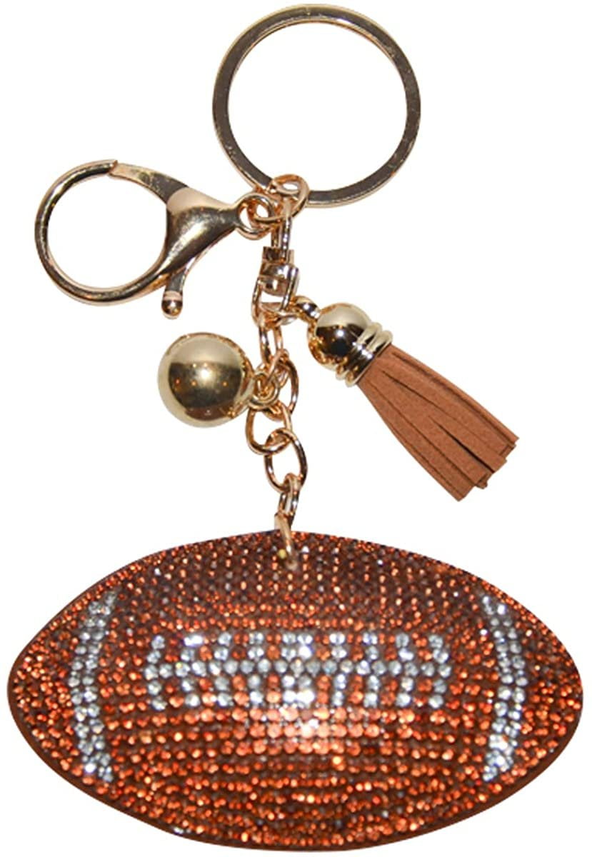 Popfizzy Football Keychains Bling Backpack Keychain Keyring Purse Charm ...