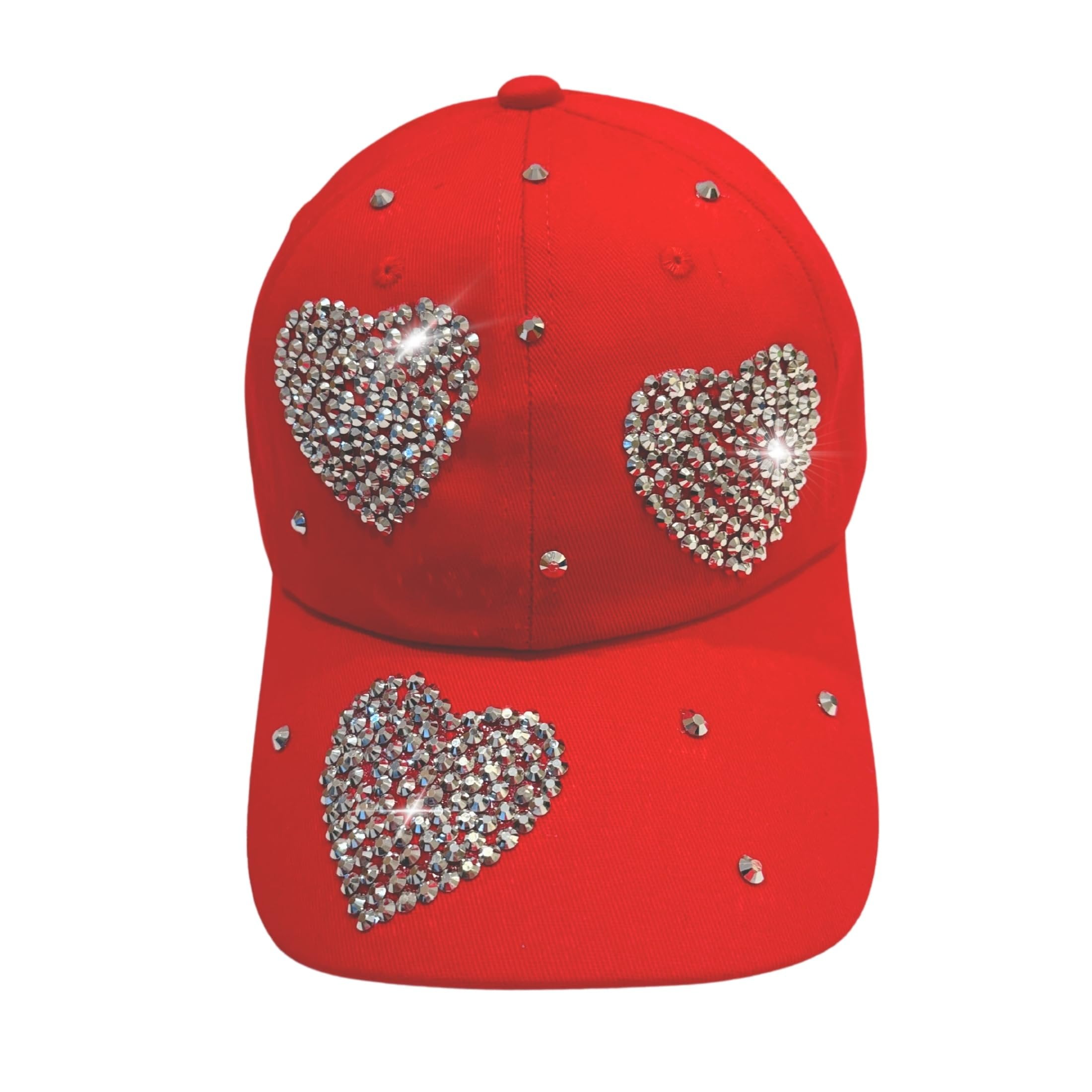 Popfizzy Rhinestone Baseball Cap for Women and Girls, Cute Bedazzled ...