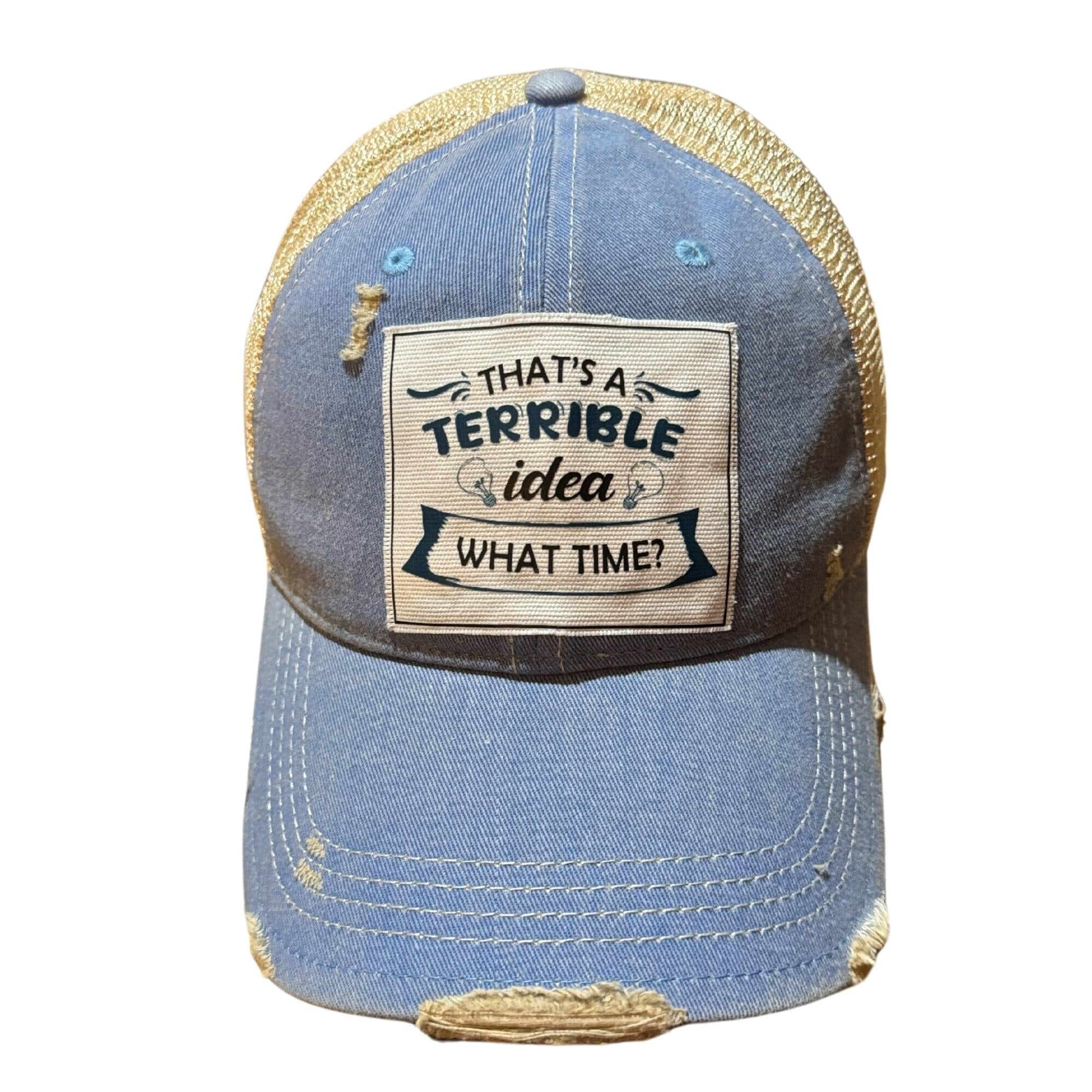Popfizzy Thats a Terrible Idea Trucker Hats for Women and Men, Funny ...