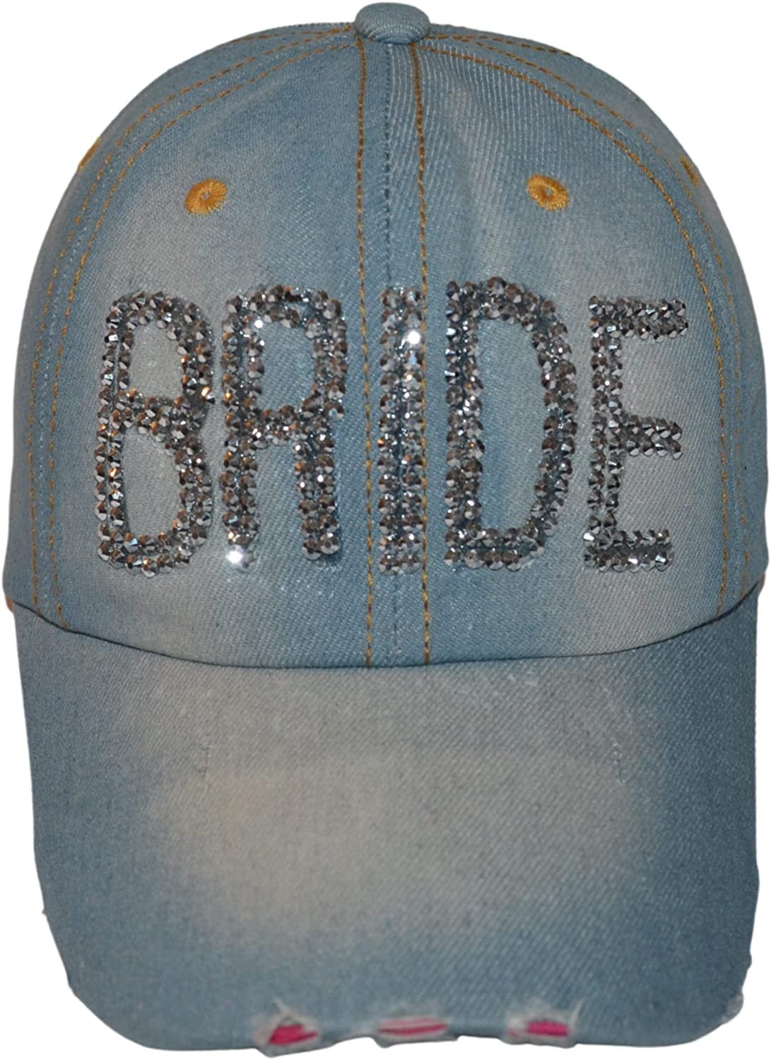 Popfizzy Womens Bling Sexy Cap, Rhinestone Baseball Cap, Bejeweled ...