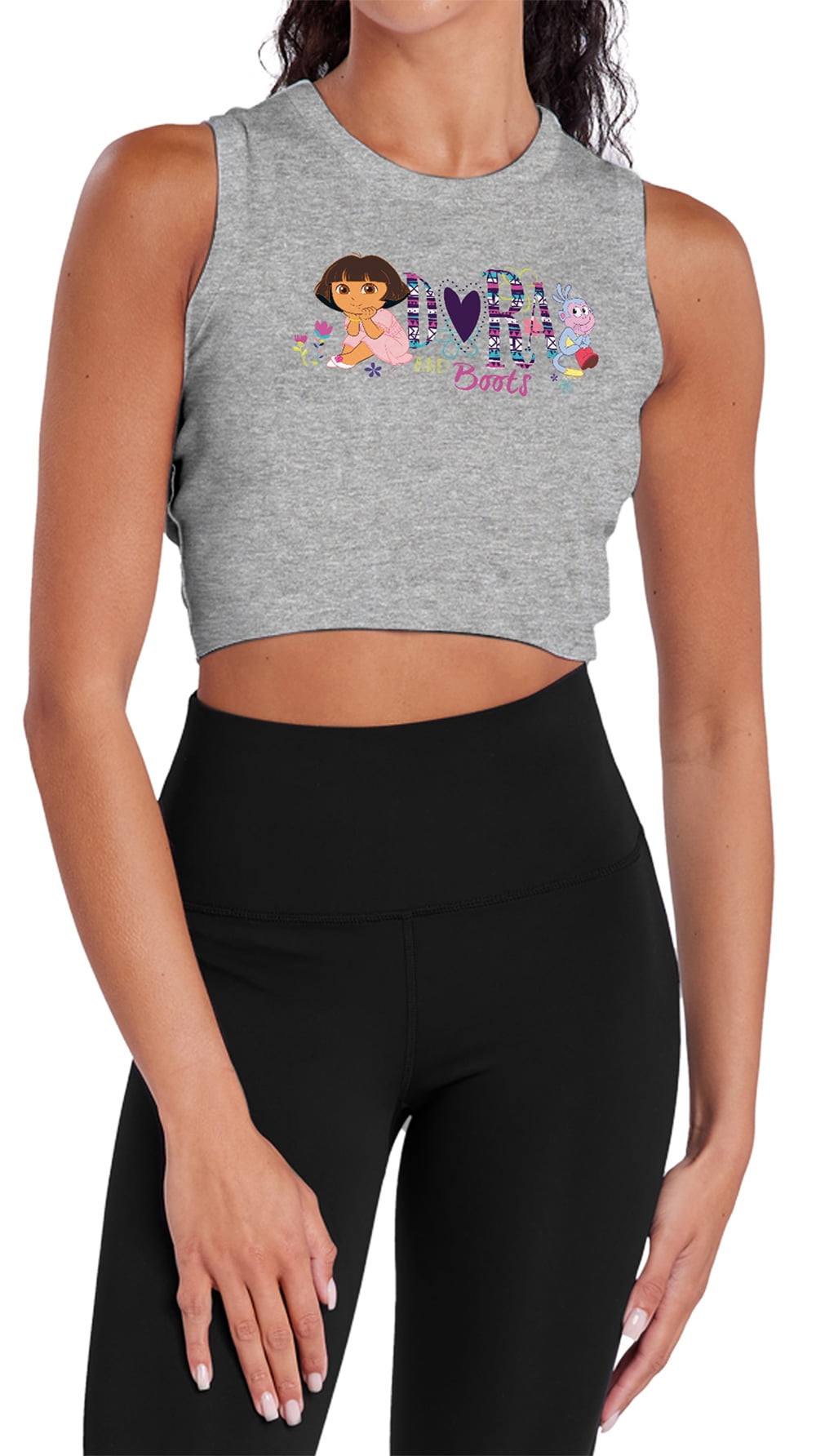 Popfunk Dora The Explorer And Boots Women's Sleeveless Crop Top Tank ...