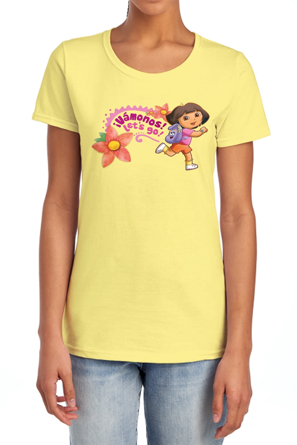 Popfunk Dora The Explorer Vamanos! Let'S Go! Women's T Shirt, Banana ...