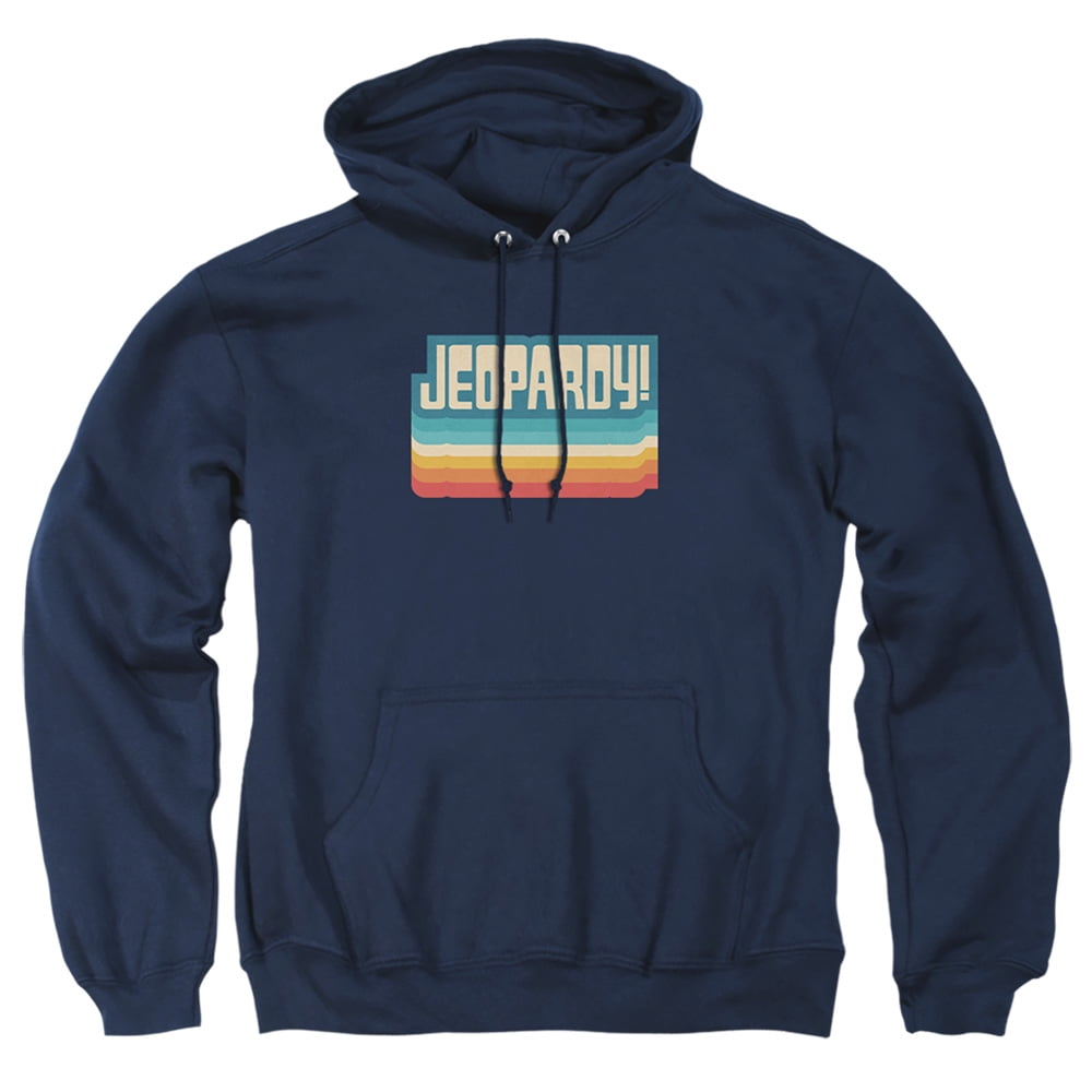 Popfunk Jeopardy Vintage Jeopardy Adult Pull-Over Hoodie, Navy, 2X ...
