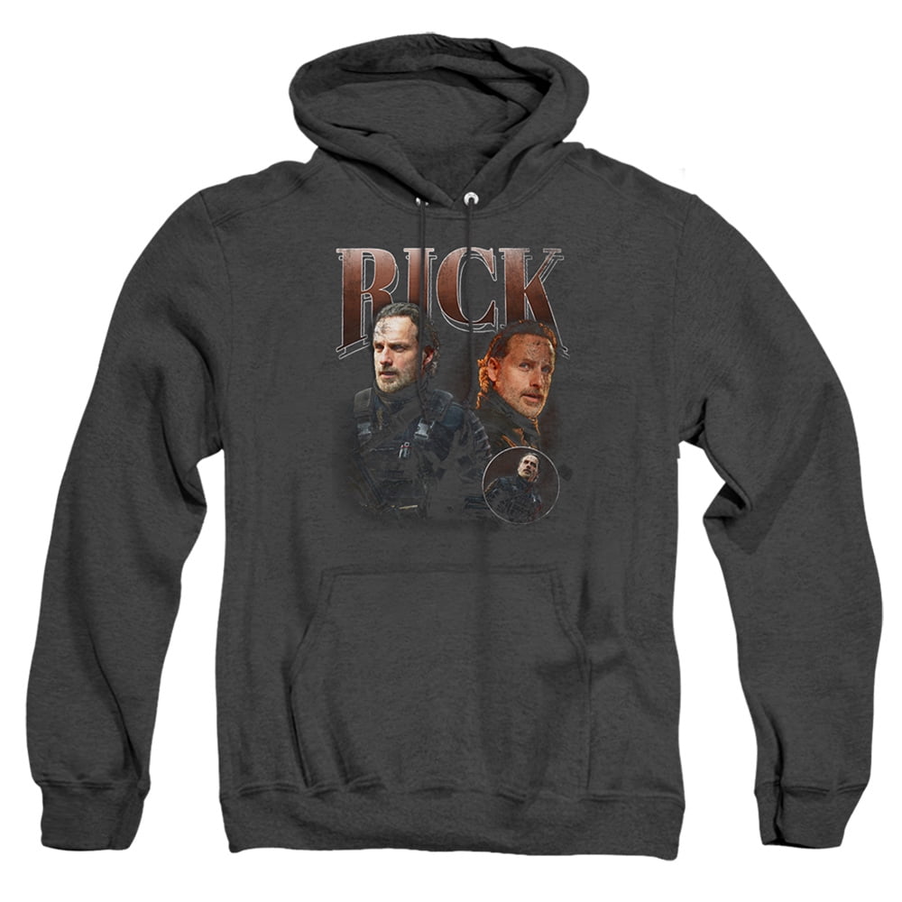 Popfunk The Walking Dead - The Ones Who Lived Rick Homage Unisex Adult Pull-Over Heather Hoodie ...