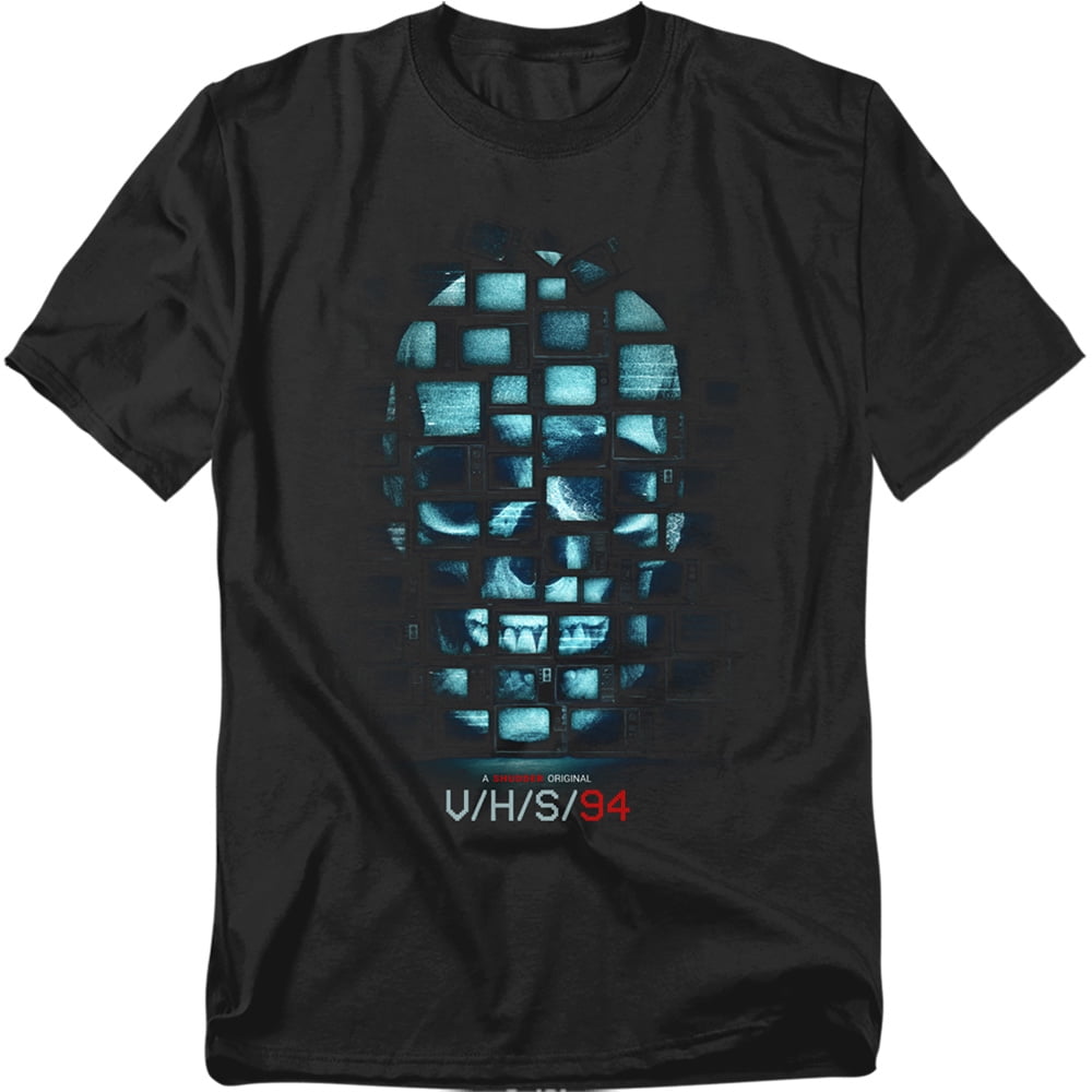 Popfunk VHS94 Skull Key Art Unisex Adult T Shirt, Black, Small ...