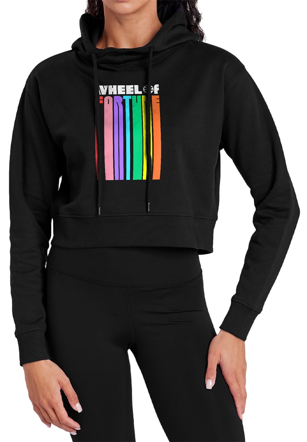 Popfunk Wheel of Fortune Logo Color Blend Women's Cropped Hoodie ...
