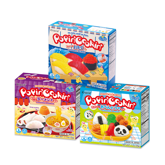 Popin Cookin Kits Variety 3 Pack. Poppin Cookin, Gummy Sushi Candy ...